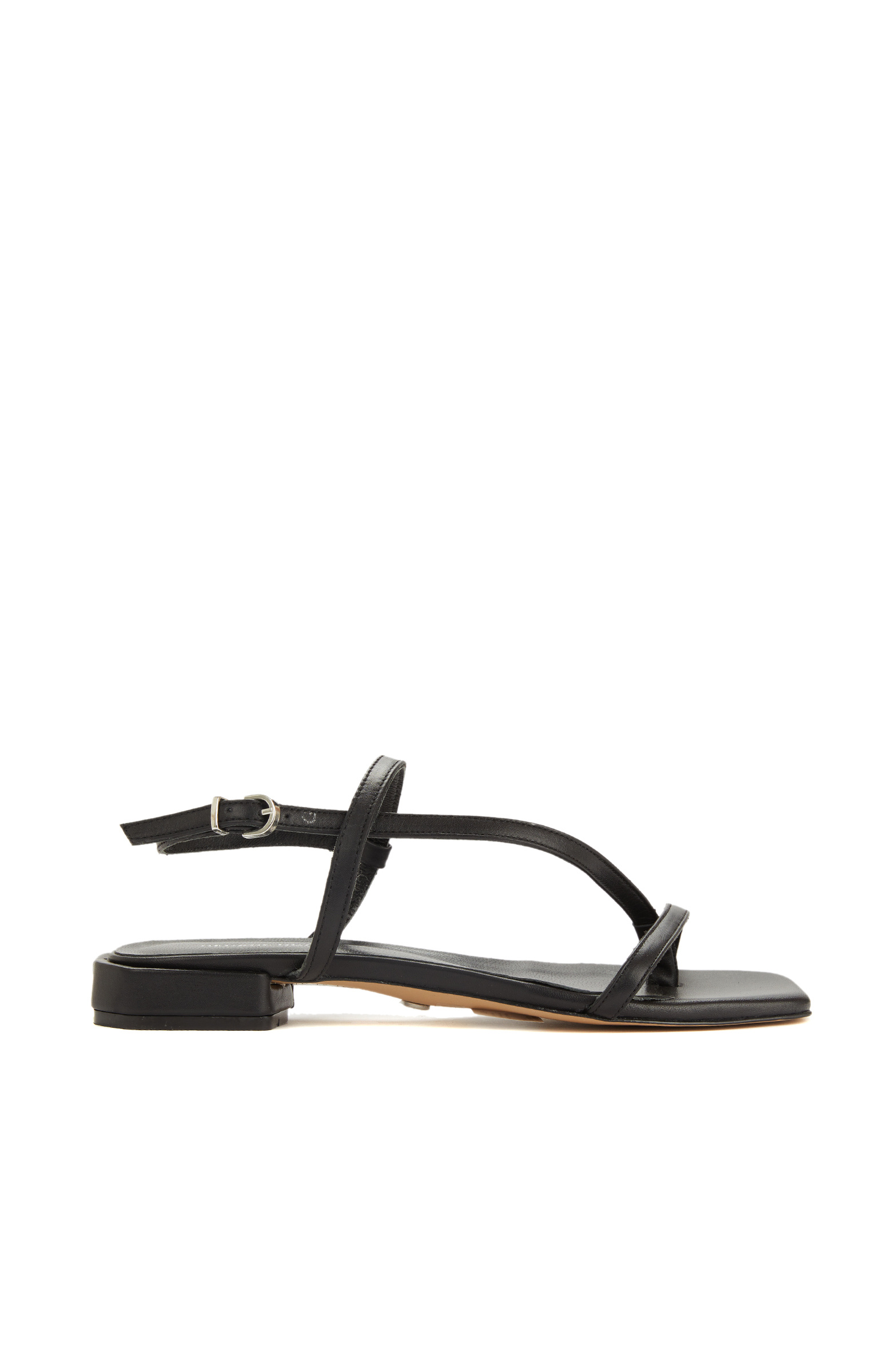 Siyah Kadın Deri Sandalet