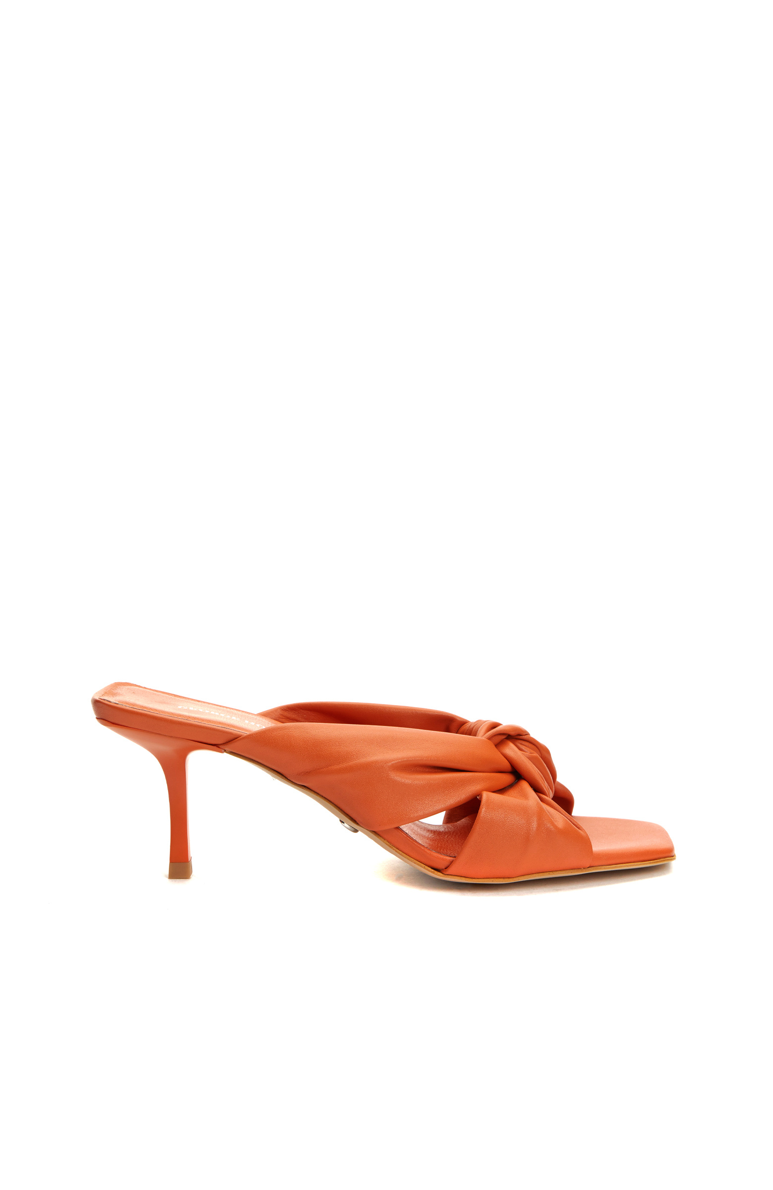 Turuncu Kadın Deri Terlik