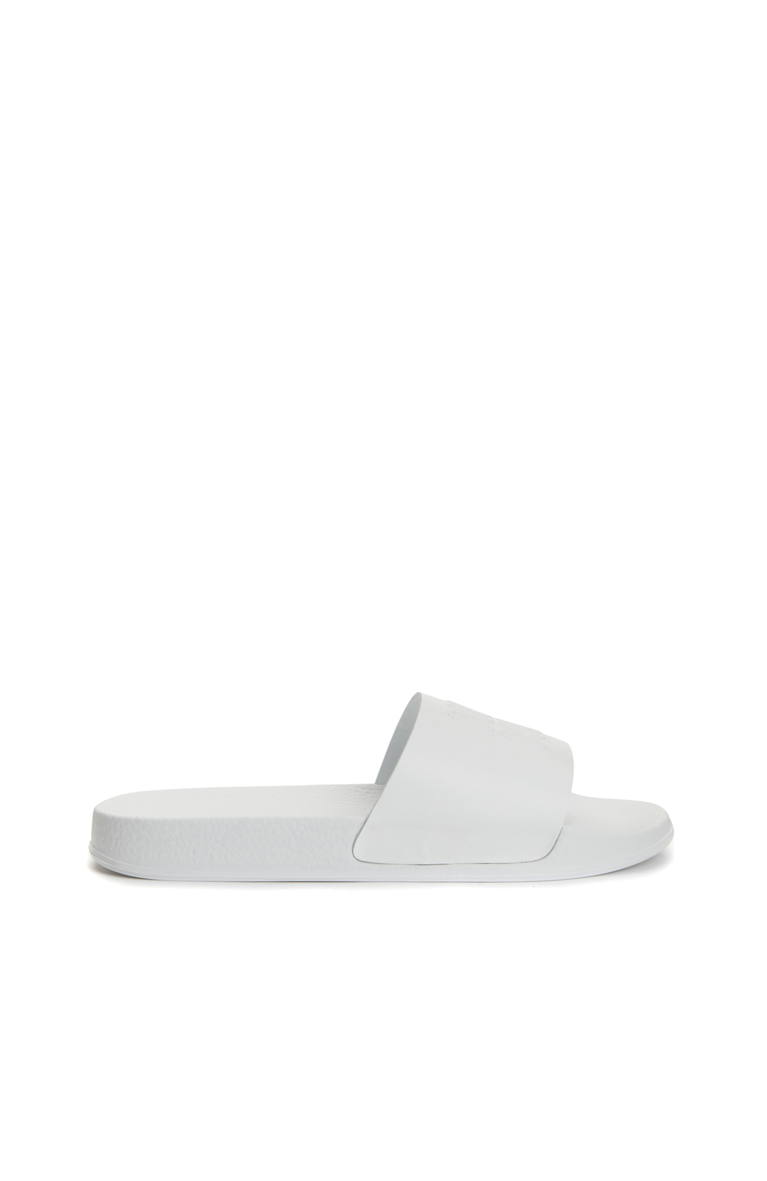 Beyaz Kadın Deri Terlik