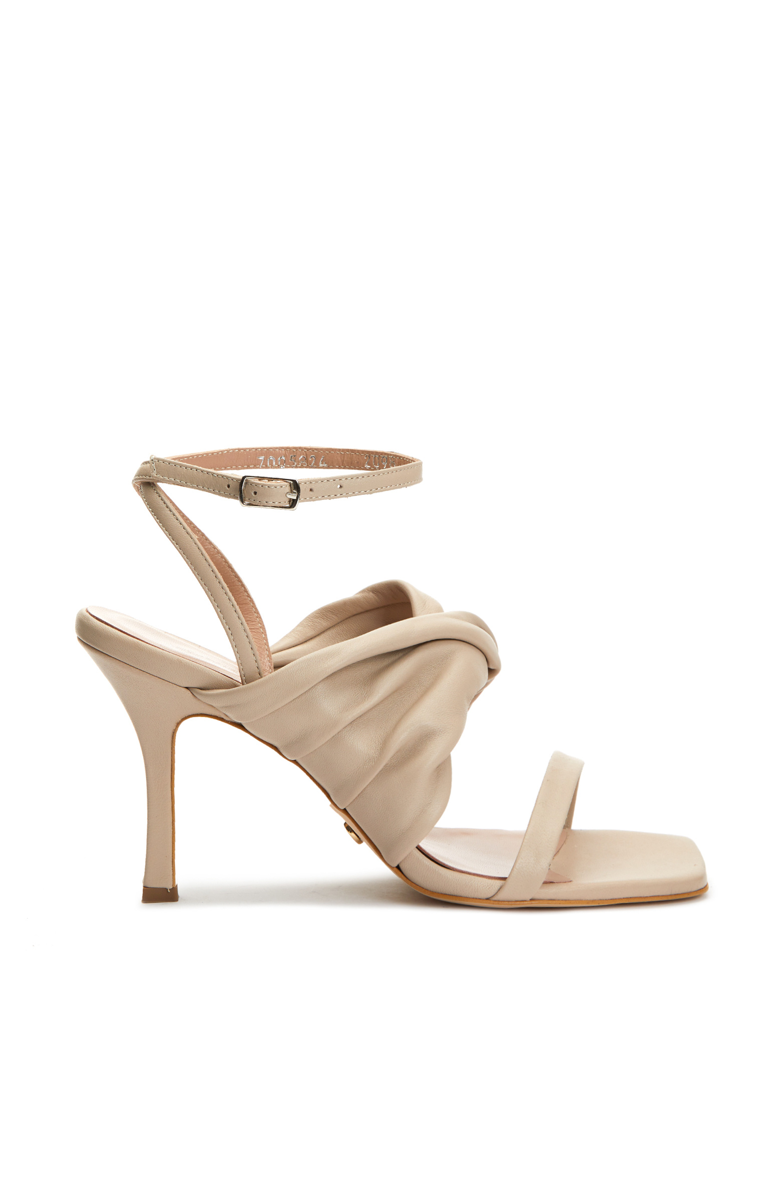 Bej Kadın Deri Sandalet