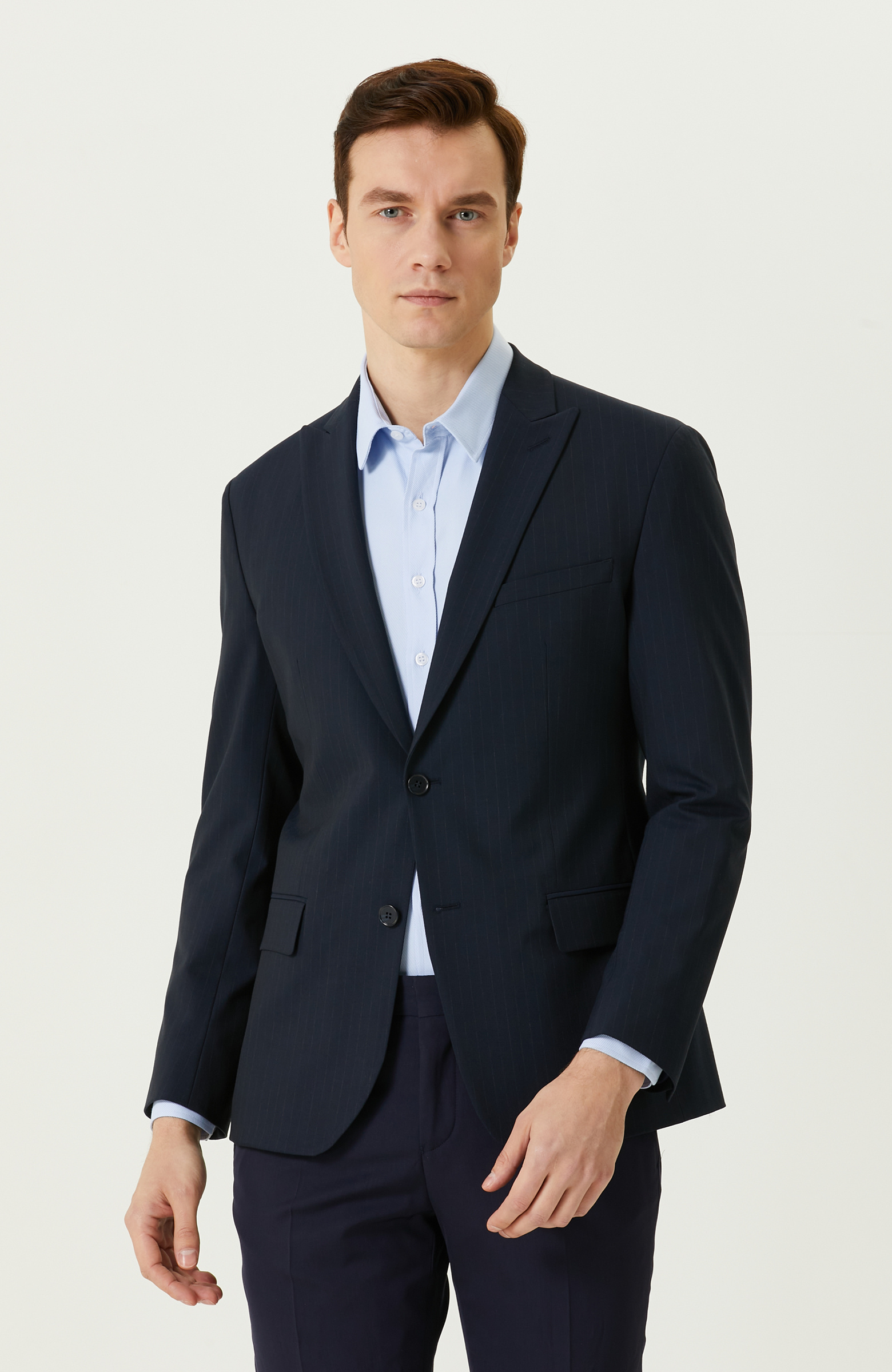 Lacivert Çizgili Ceket Lacivert Çizgili Ceket