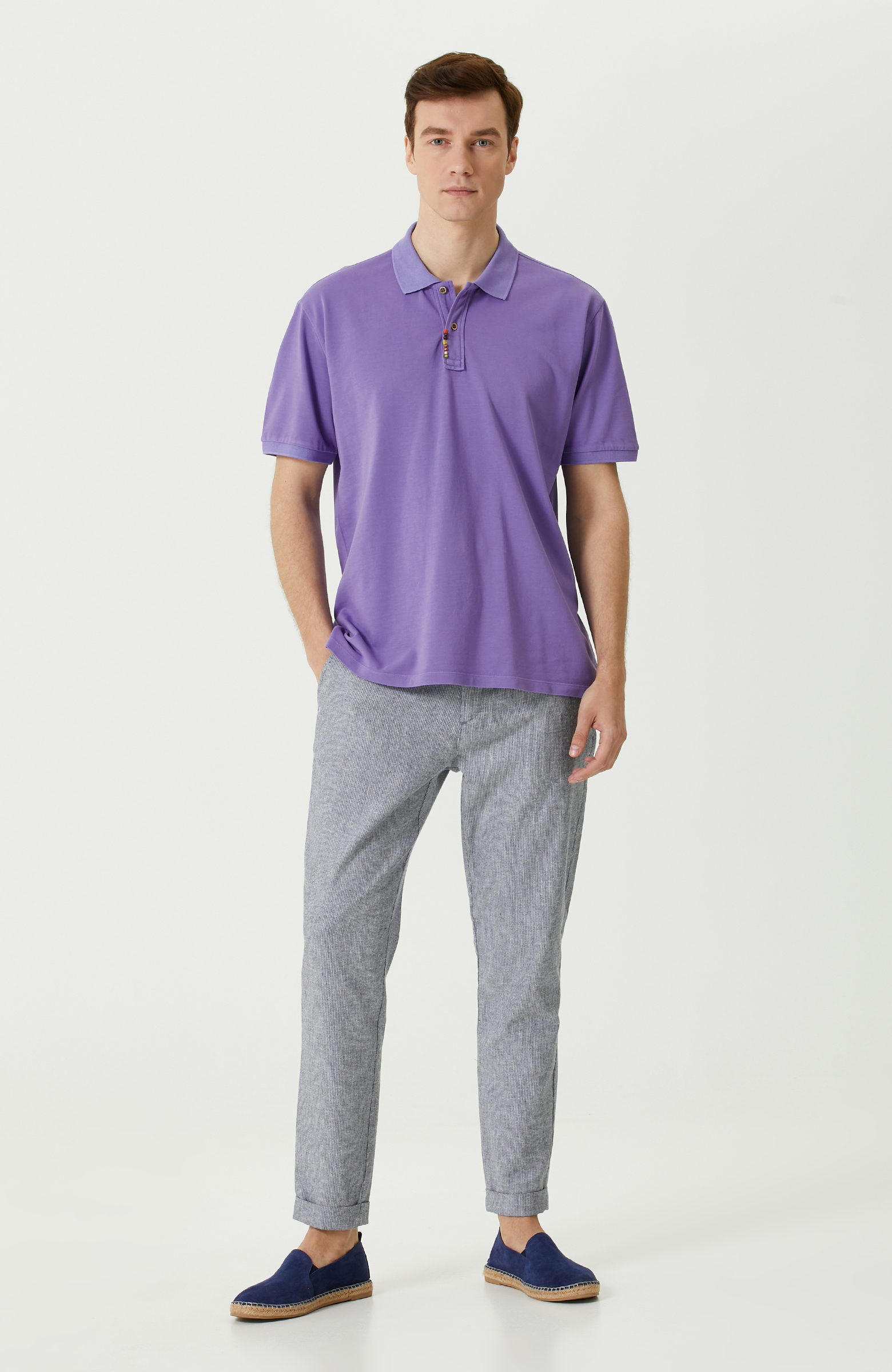 Lacivert Çizgili Pantolon