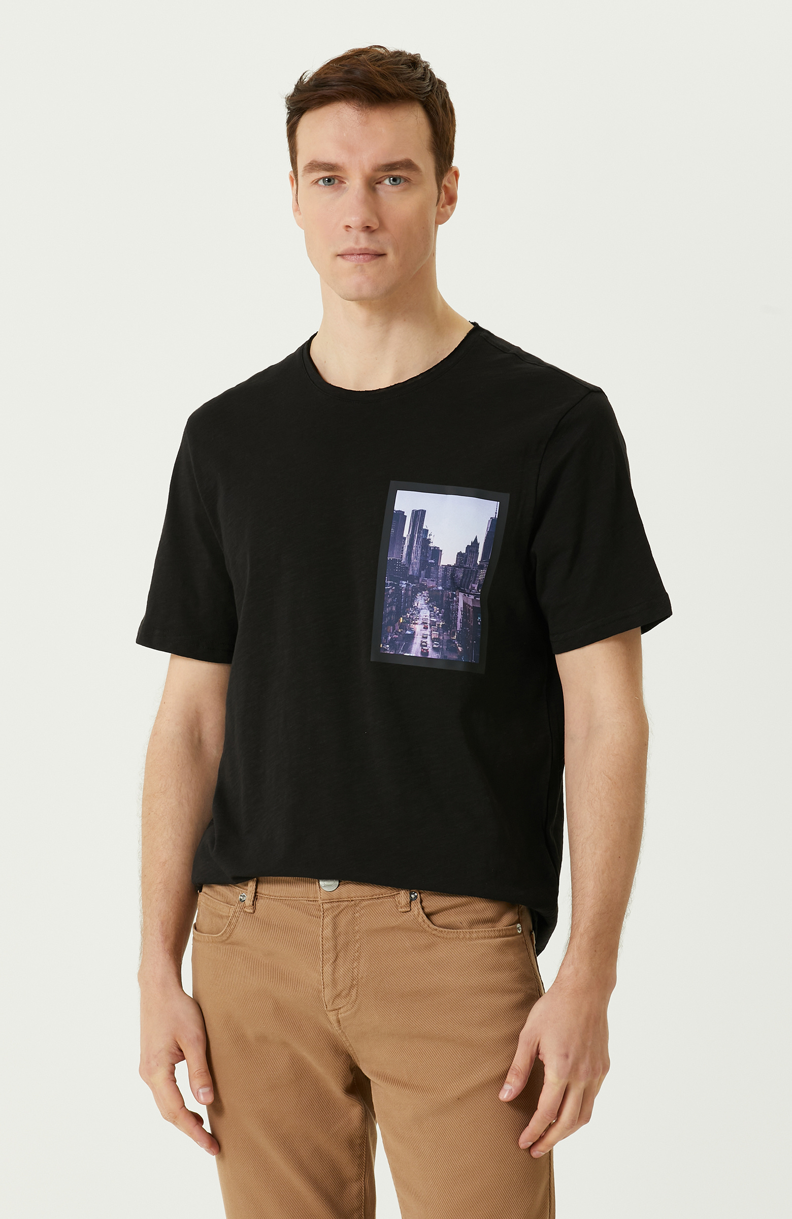 Siyah Baskılı T-shirt