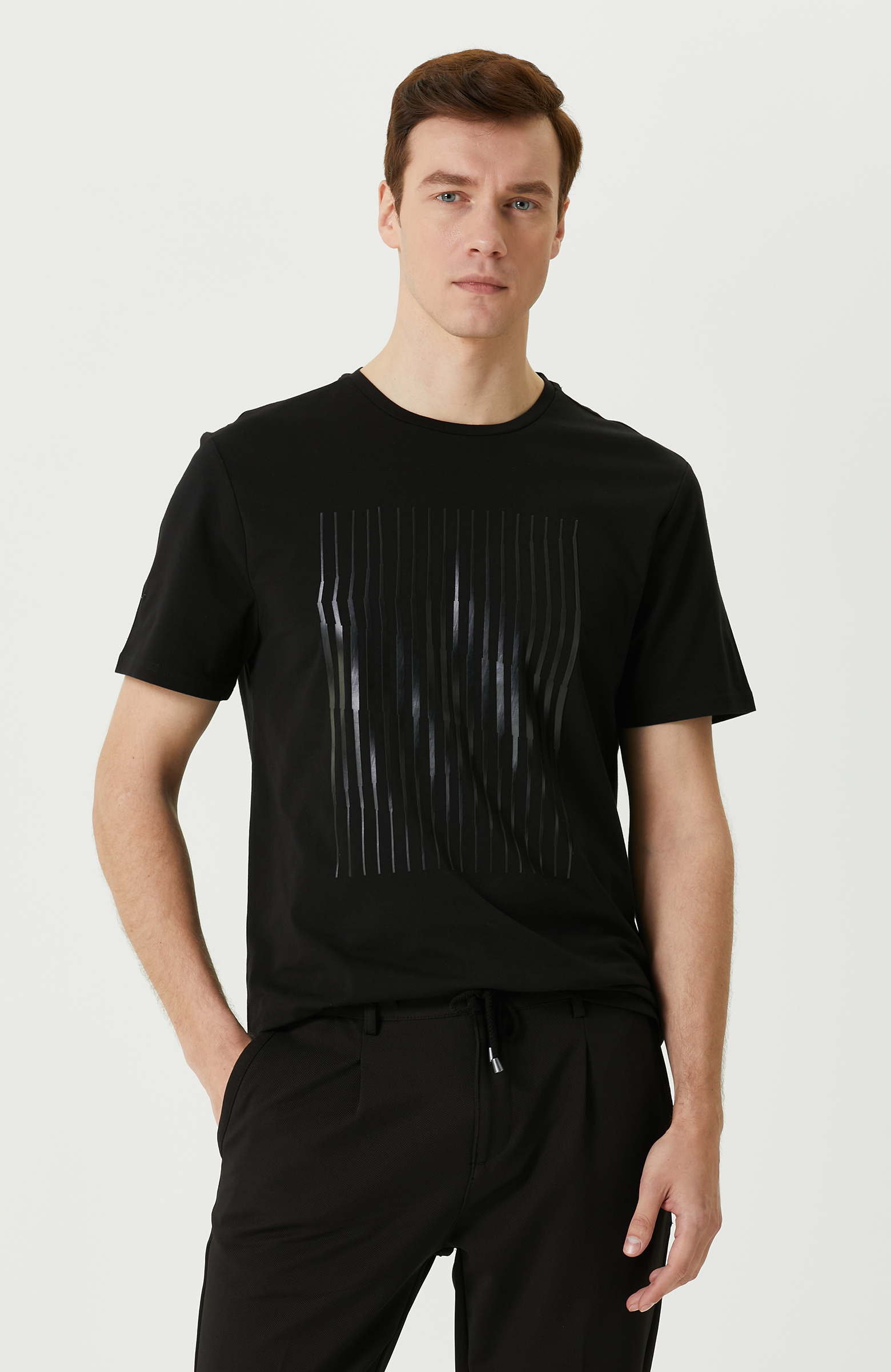 Siyah Baskılı T-shirt