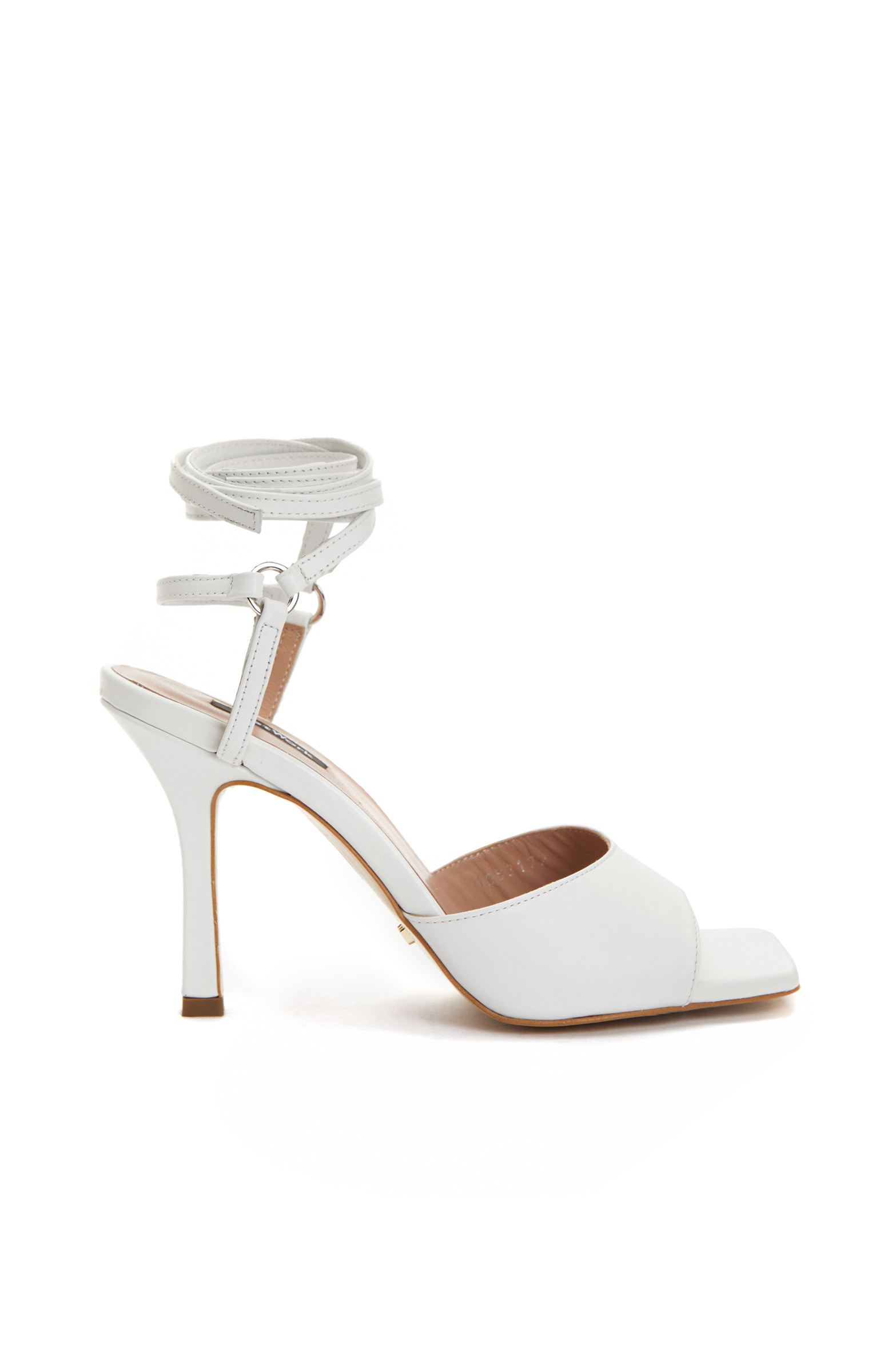 Beyaz Kadın Deri Sandalet