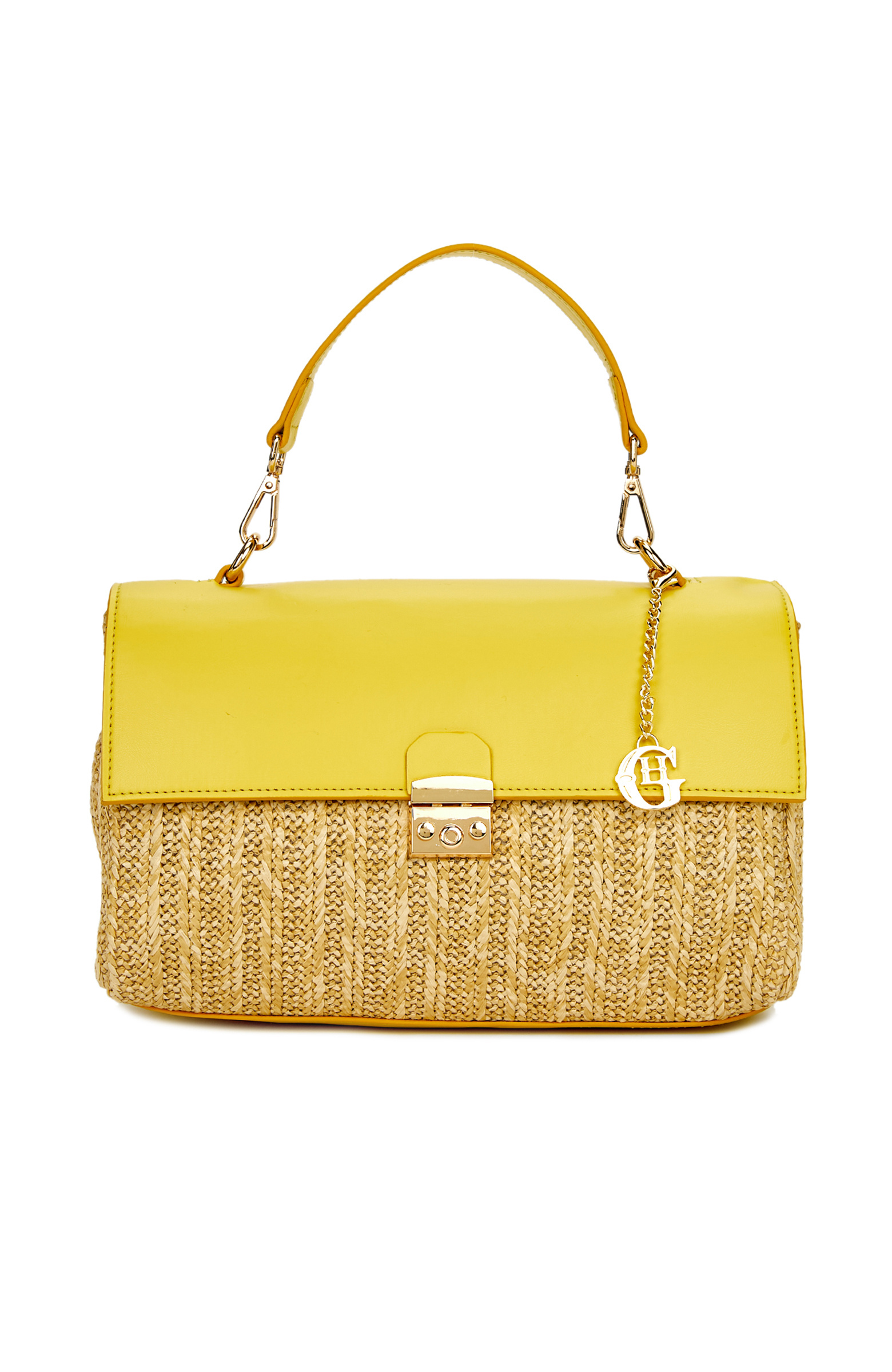 Sarı Kadın Hasır Çanta