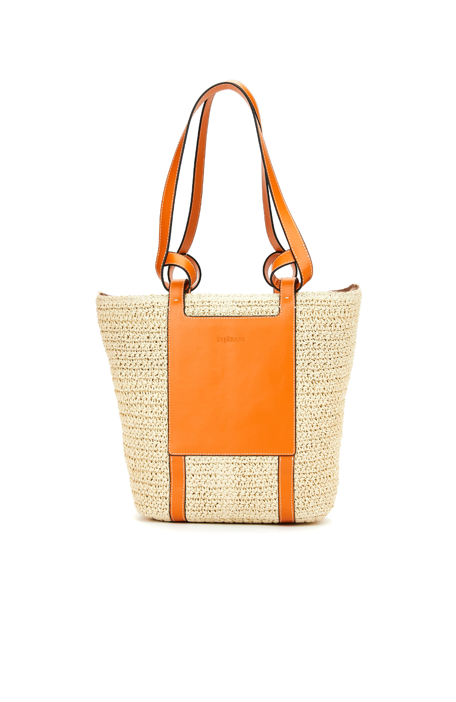 Turuncu Kadın Hasır Omuz Çantası