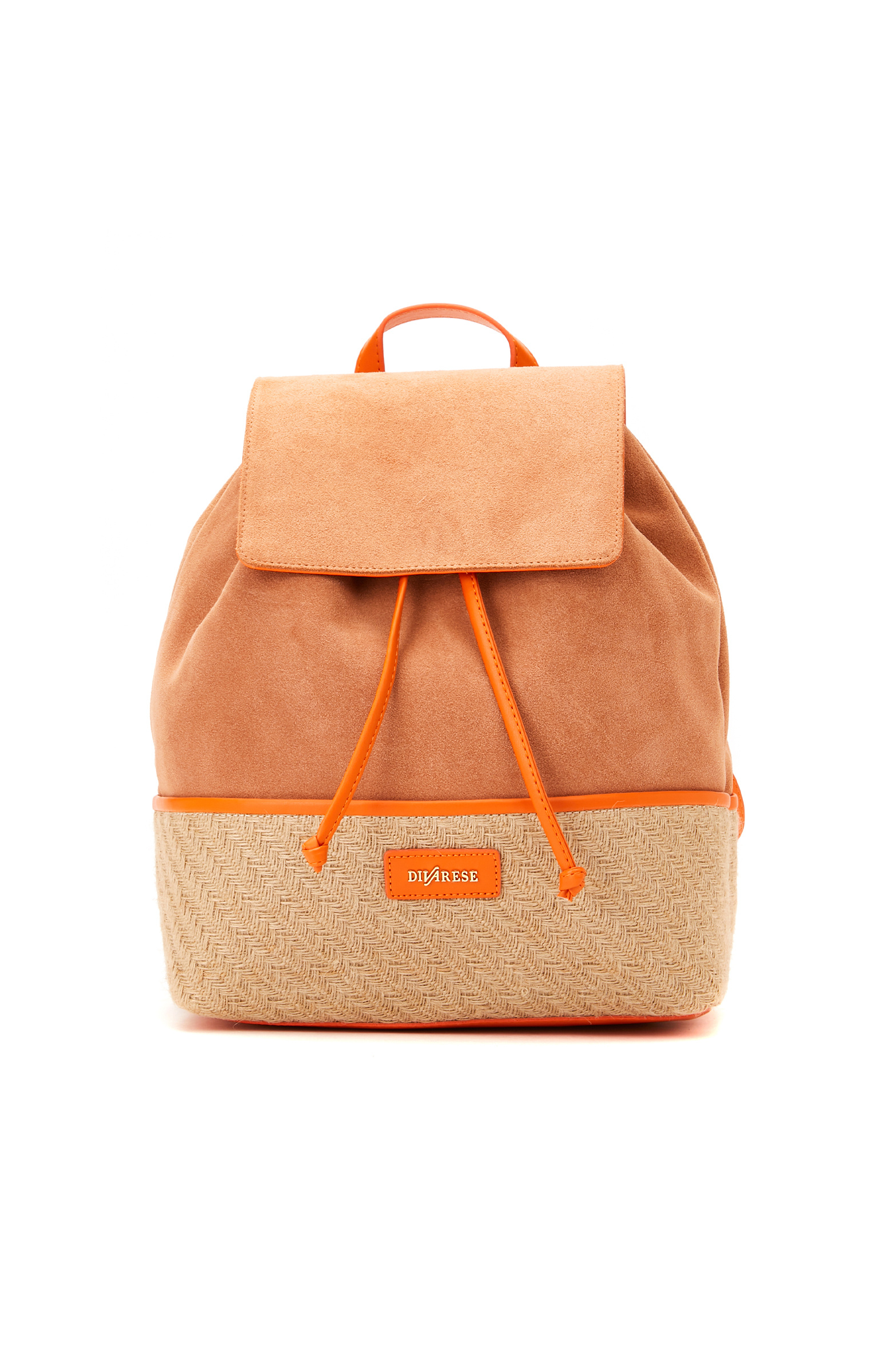 Turuncu Kadın Süet Sırt Çantası
