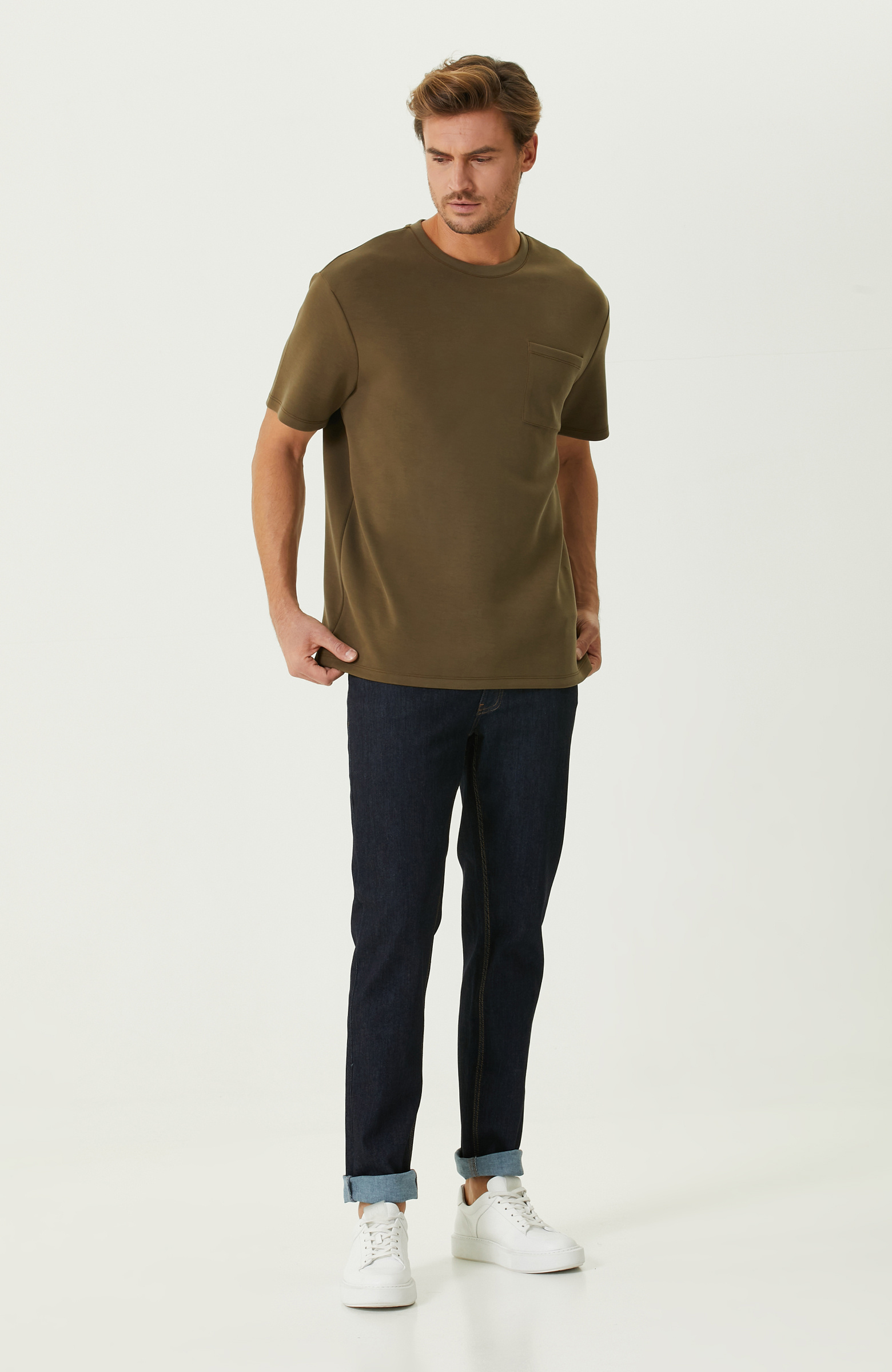 Slim Fit Lacivert Denim Pantolon