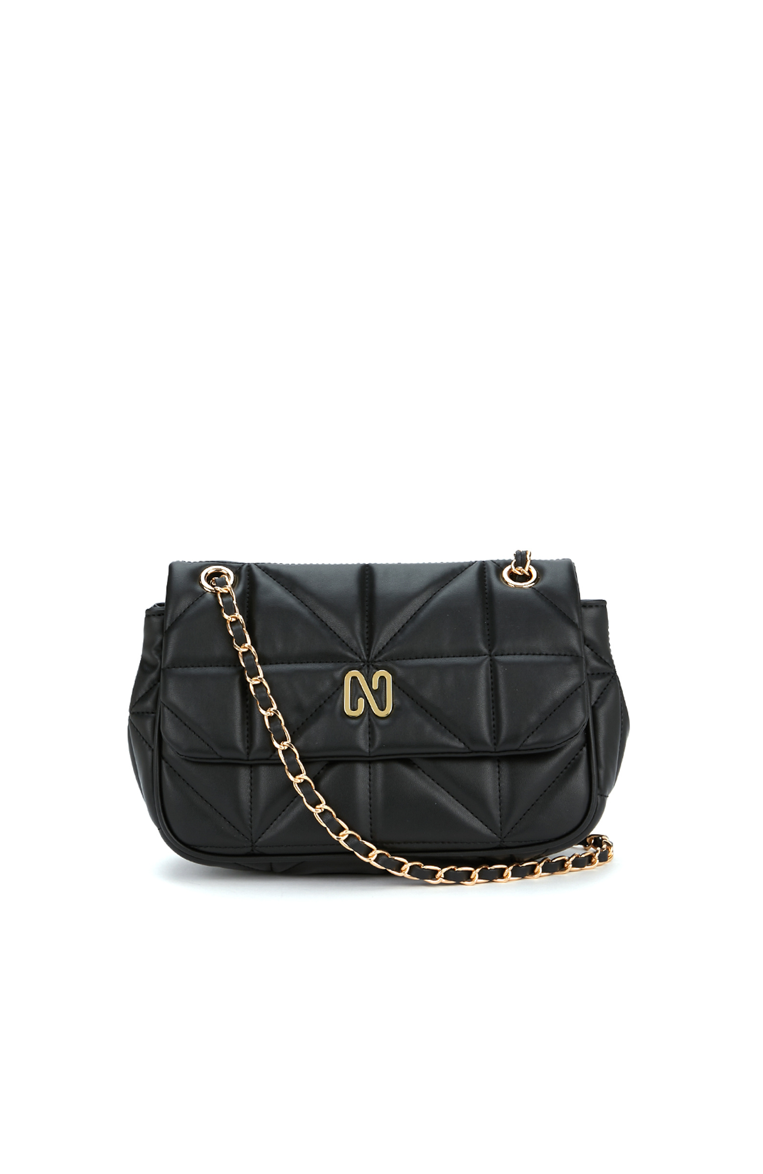 Siyah Kapitoneli Kadın Omuz Çantası