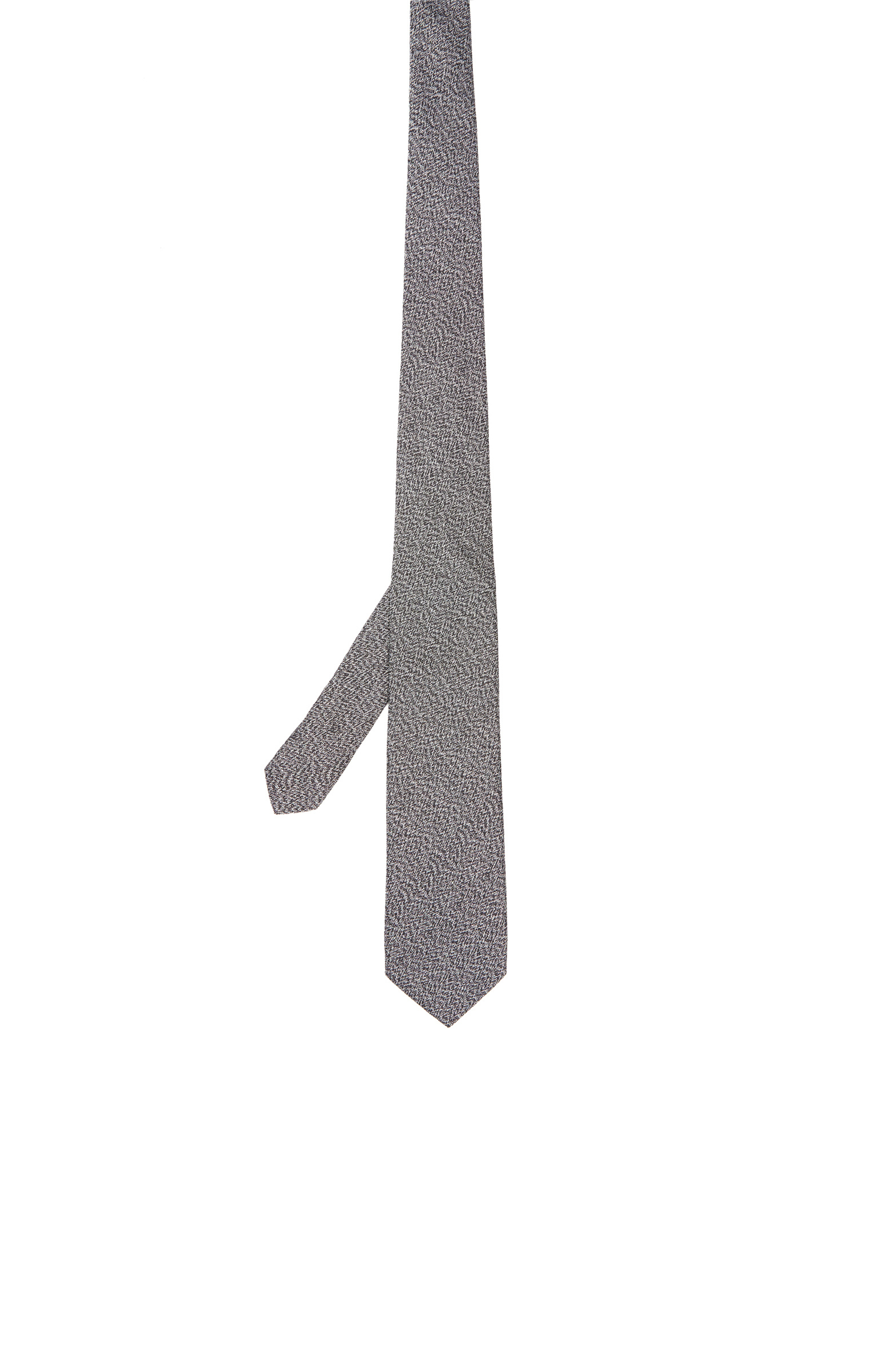 Siyah Beyaz Desenli İpek Kravat