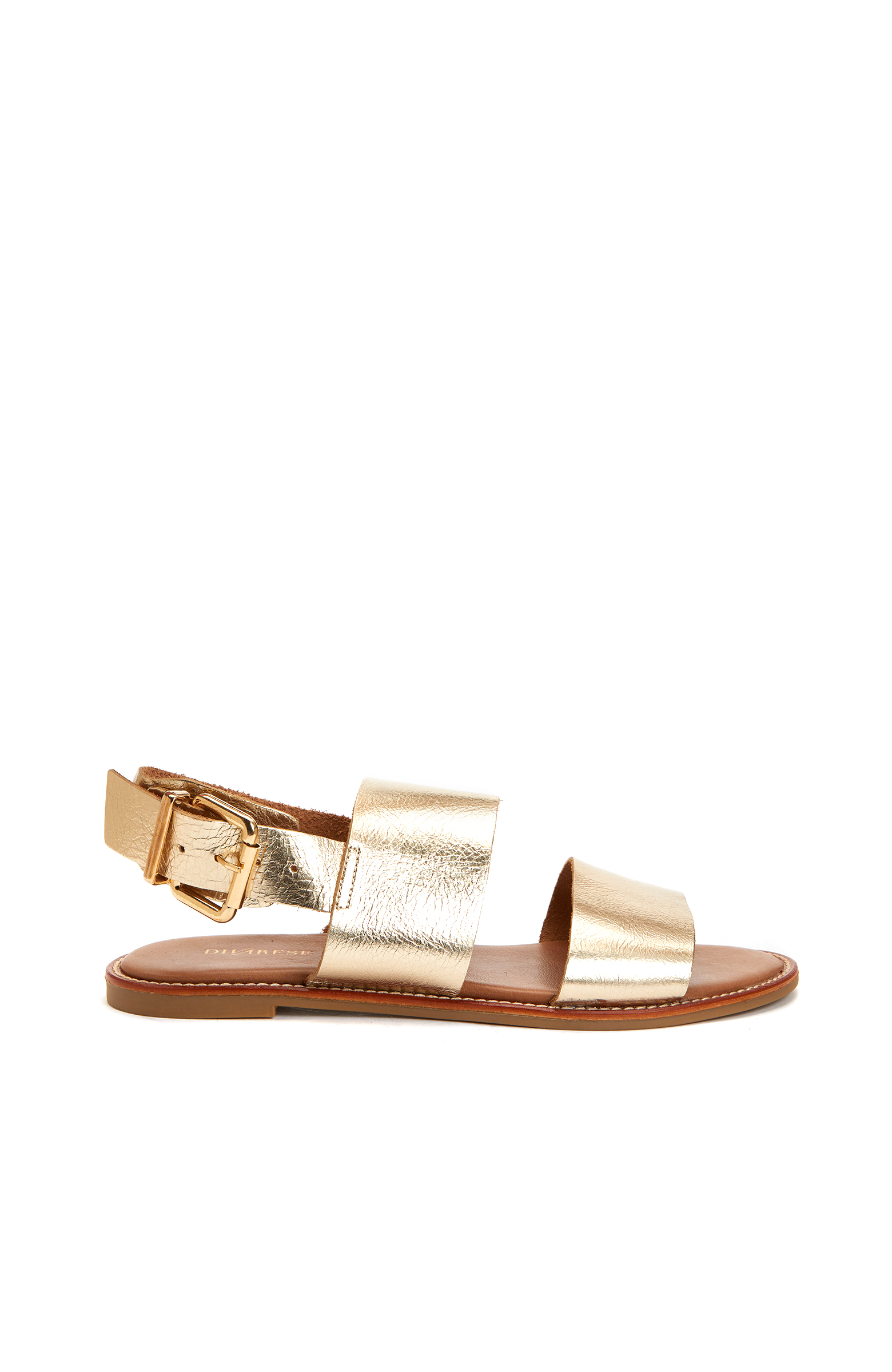 Gold Kadın Deri Sandalet