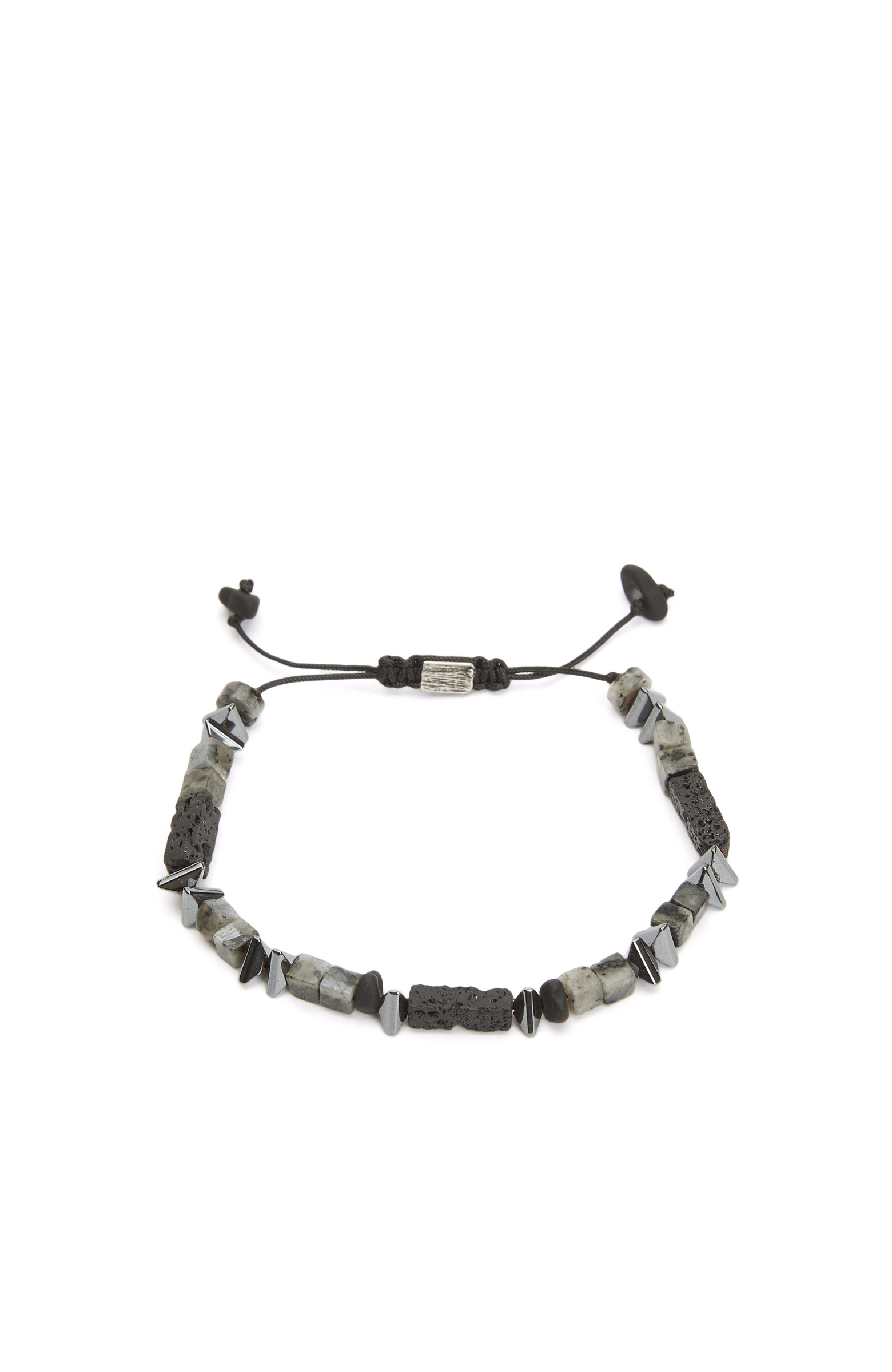 Gri Boncuklu Erkek Bileklik