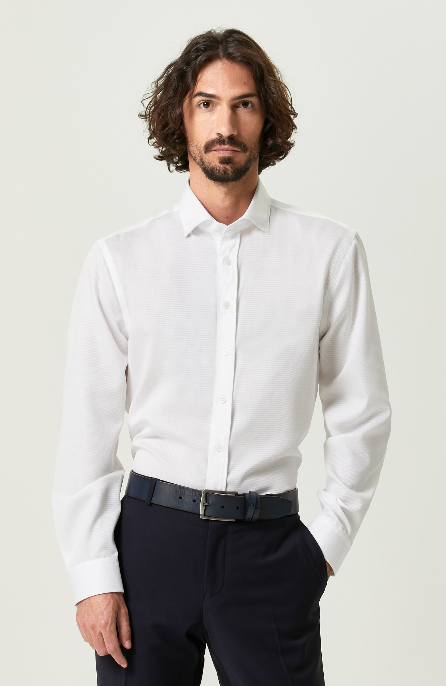 Slim Fit Beyaz Gömlek