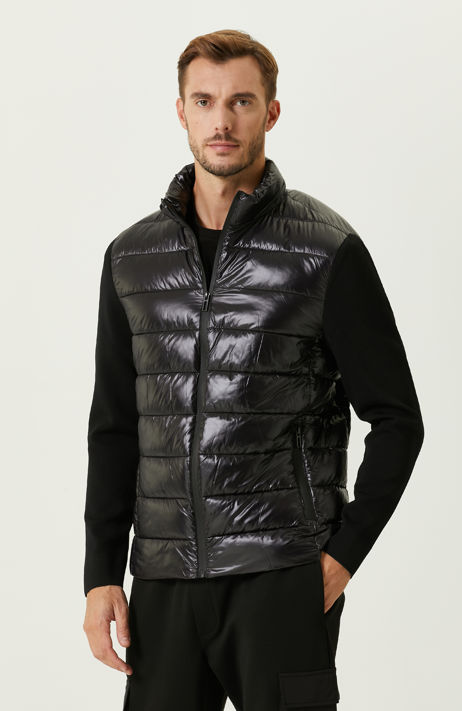 N-Tech Siyah Triko Kollu Mont N-Tech Siyah Triko Kollu Mont