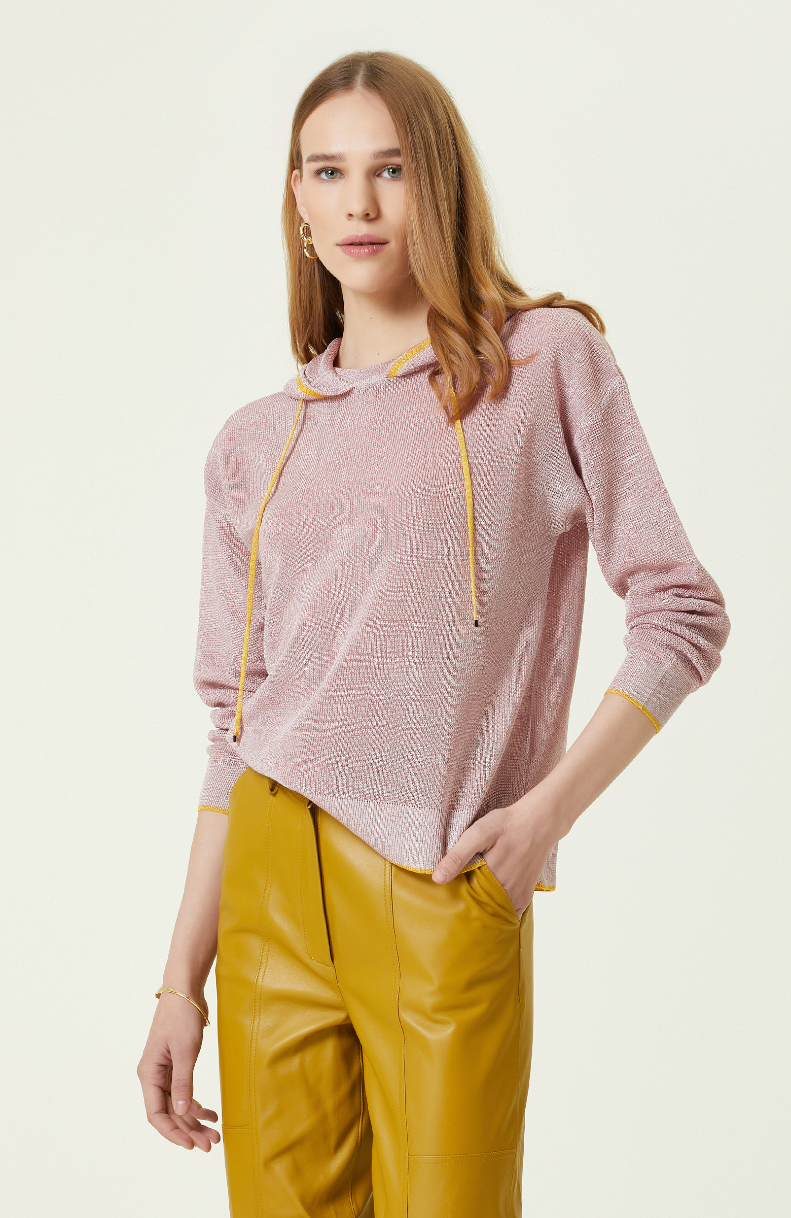 Slim Fit Pembe Kazak Slim Fit Pembe Kazak