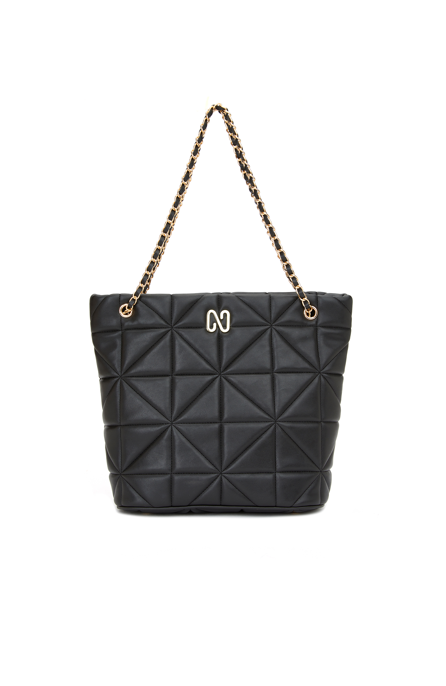 Siyah Kapitoneli Kadın Omuz Çantası Siyah Kapitoneli Kadın Omuz Çantası