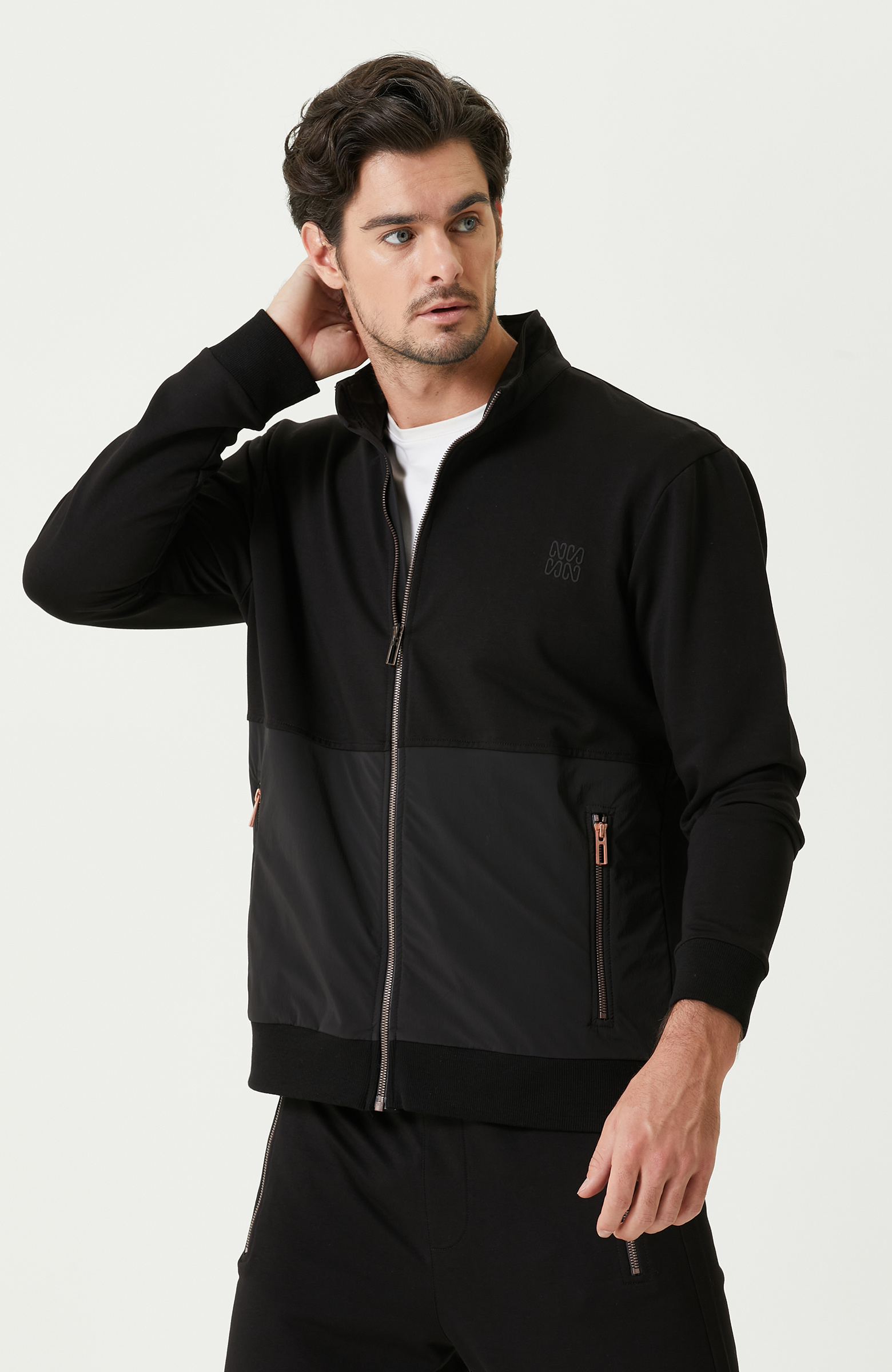 Slim Fit Siyah Sweatshirt