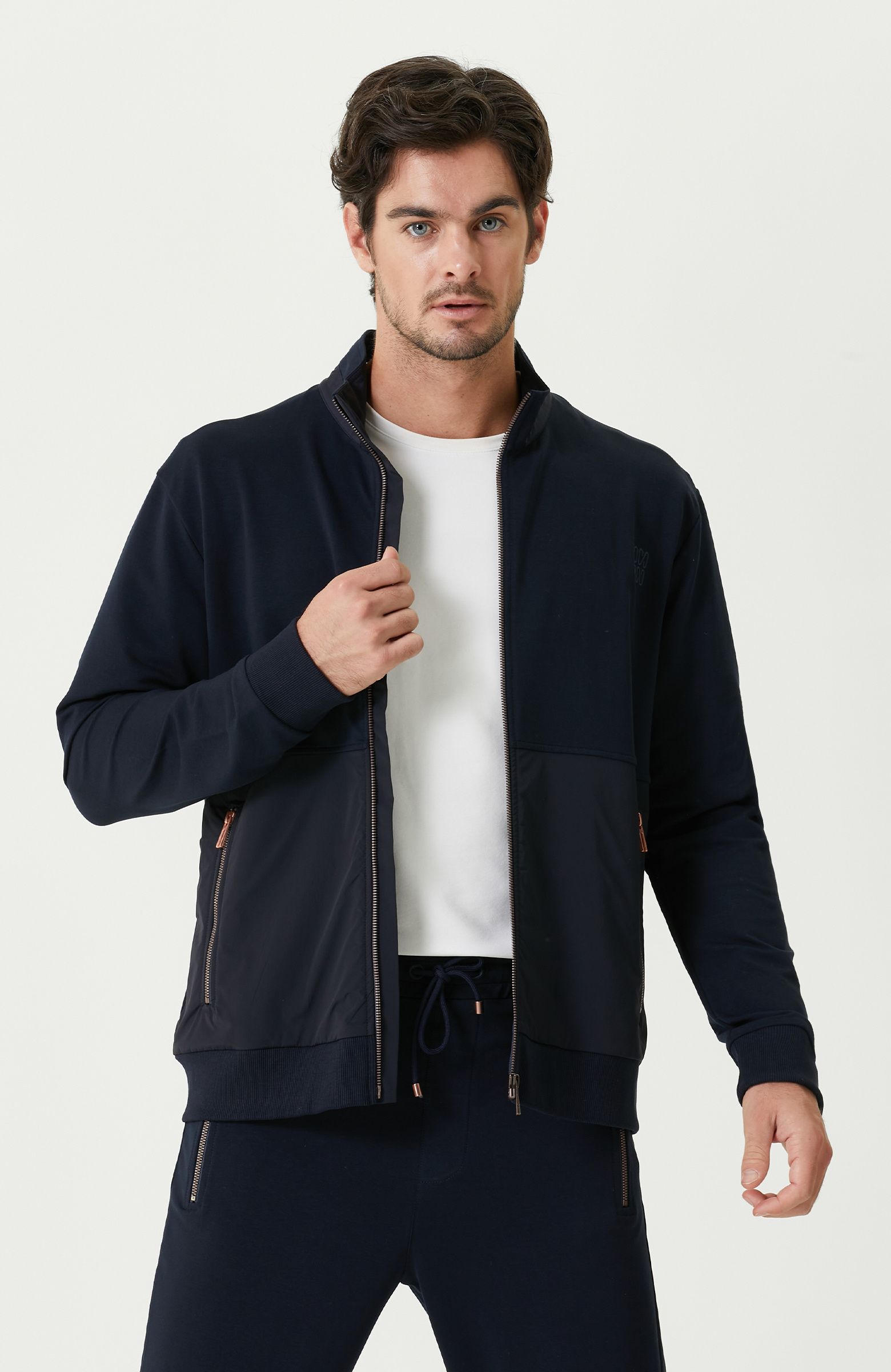 Slim Fit Lacivert Sweatshirt