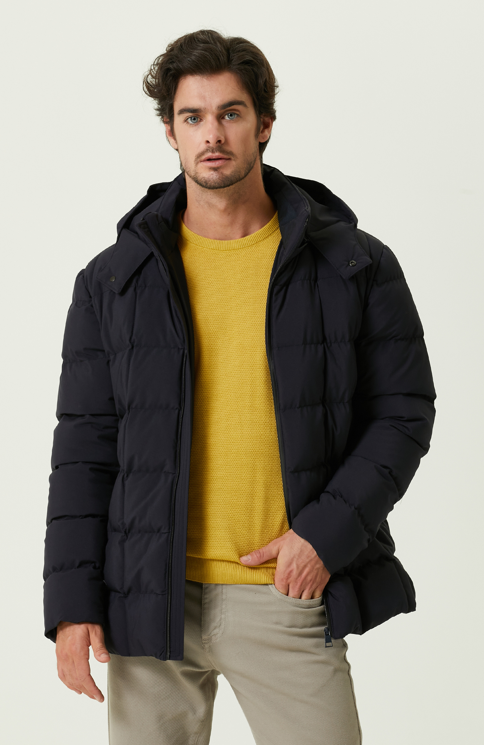 Lacivert Kapitoneli Casual Kaban