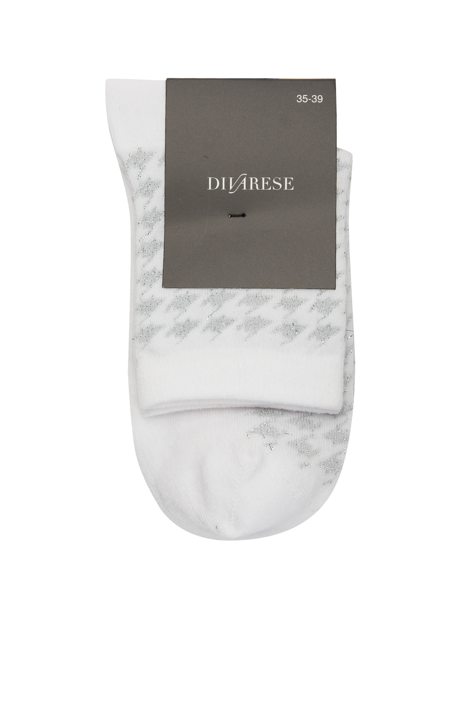 Beyaz Gri Kadın Çorap