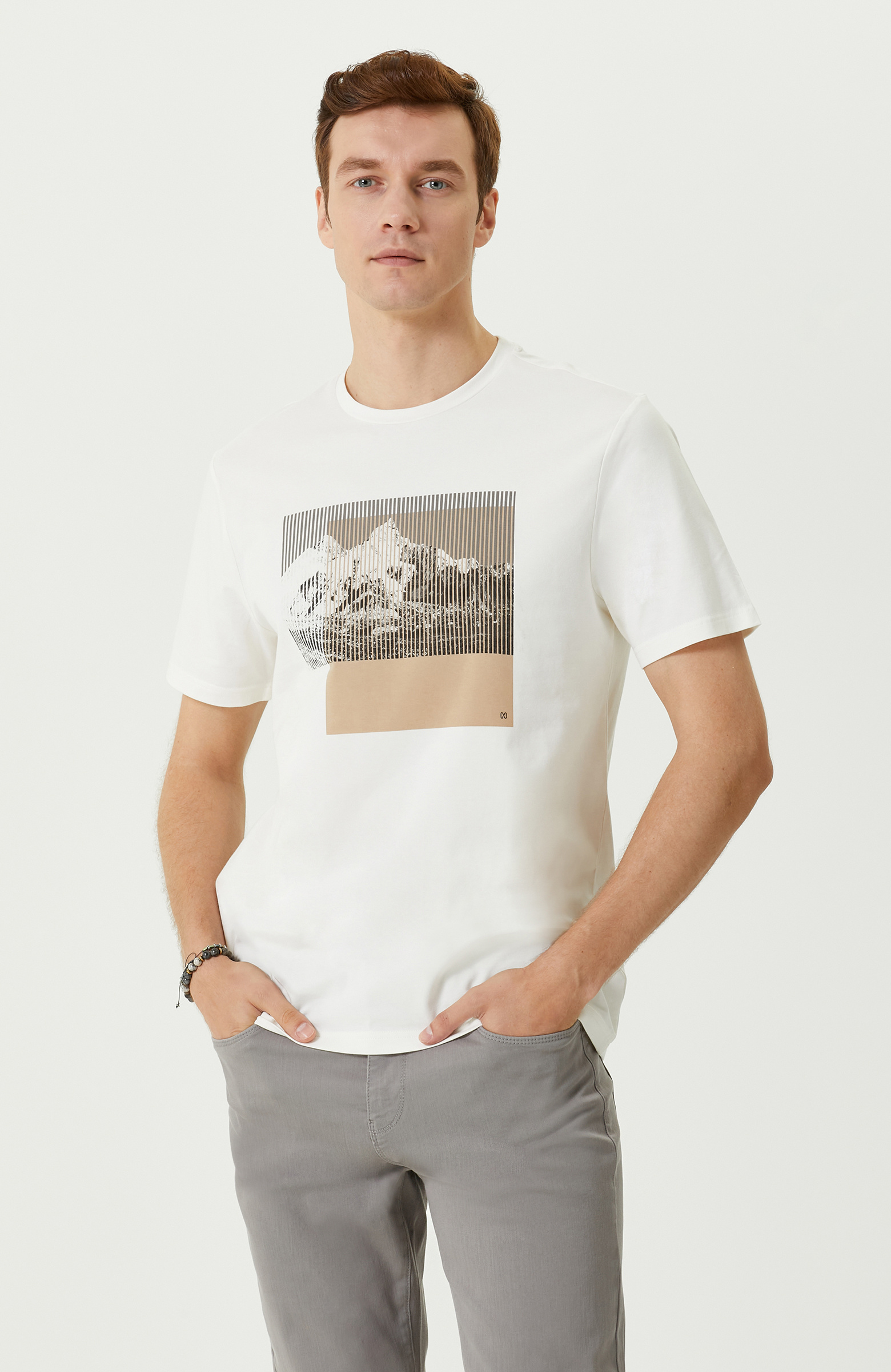 Slim Fit Beyaz T-shirt