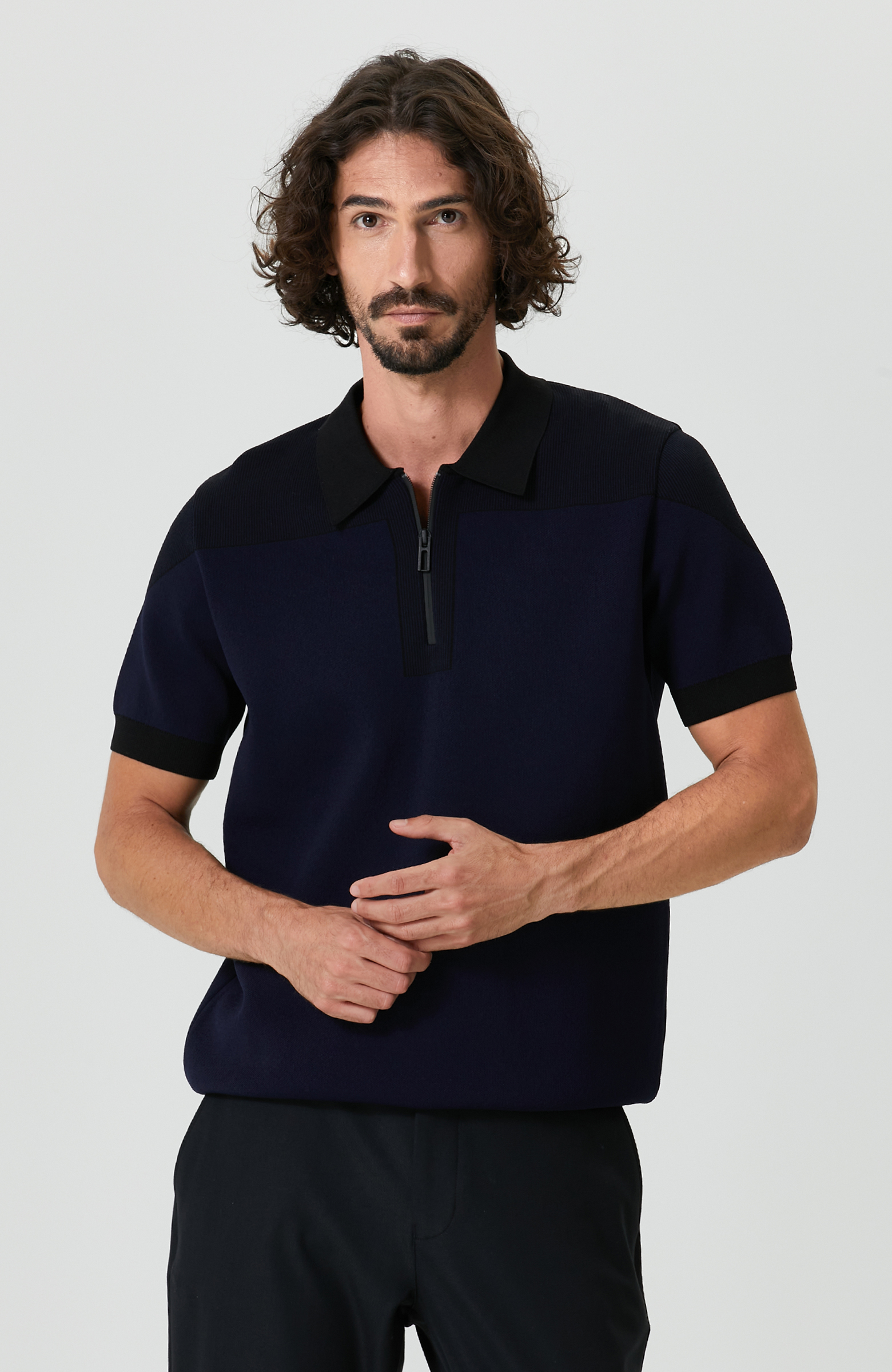 Lacivert Polo Yaka Triko Lacivert Polo Yaka Triko