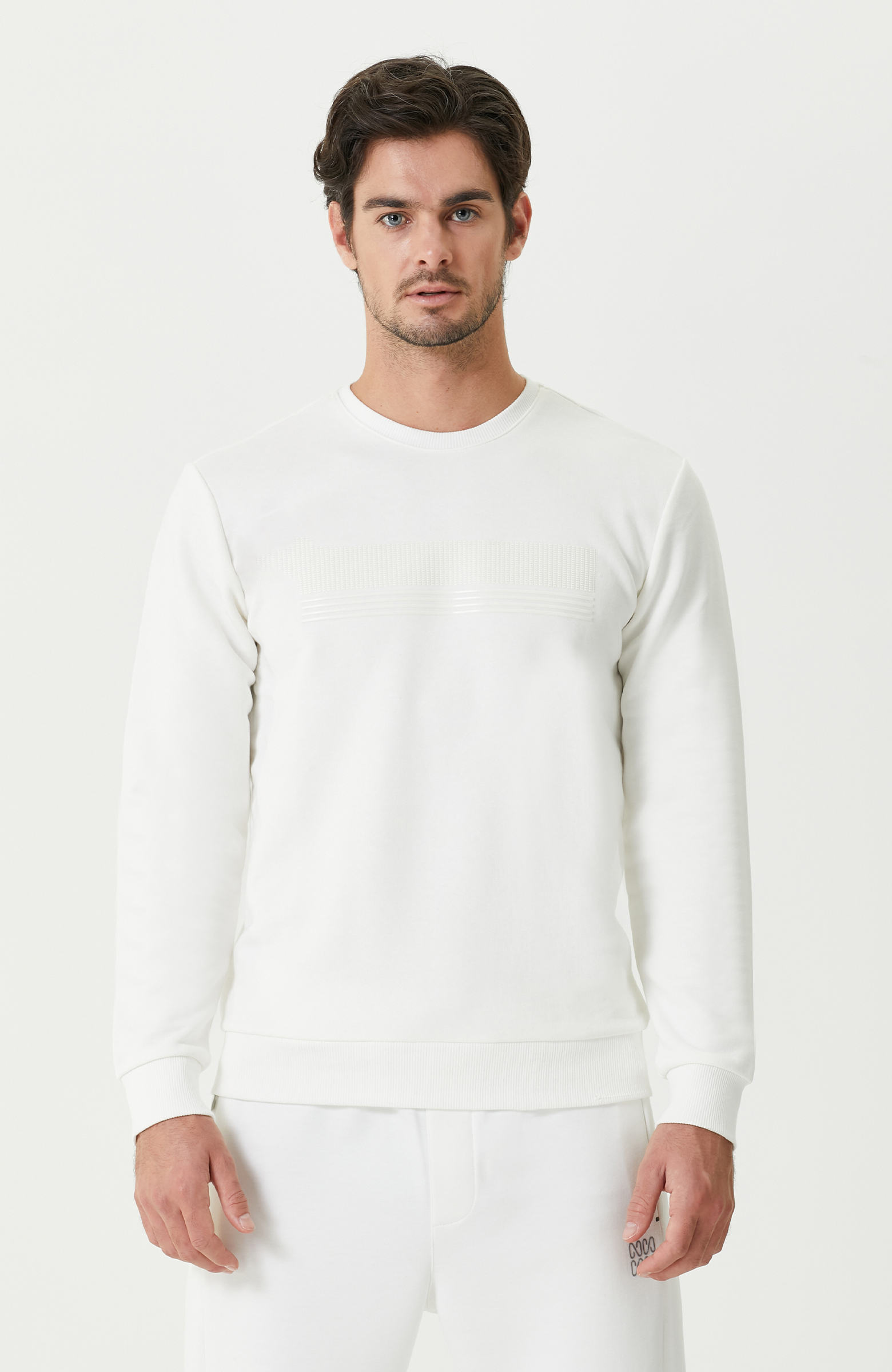 Slim Fit Ekru Sweatshirt