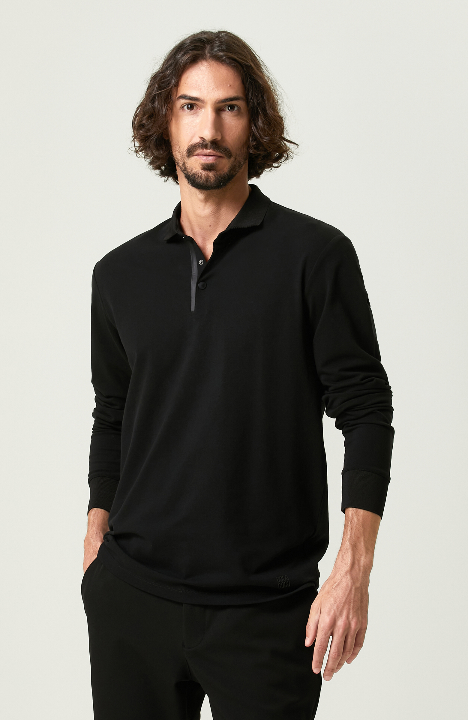 Slim Fit Siyah Polo Yaka T-Shirt