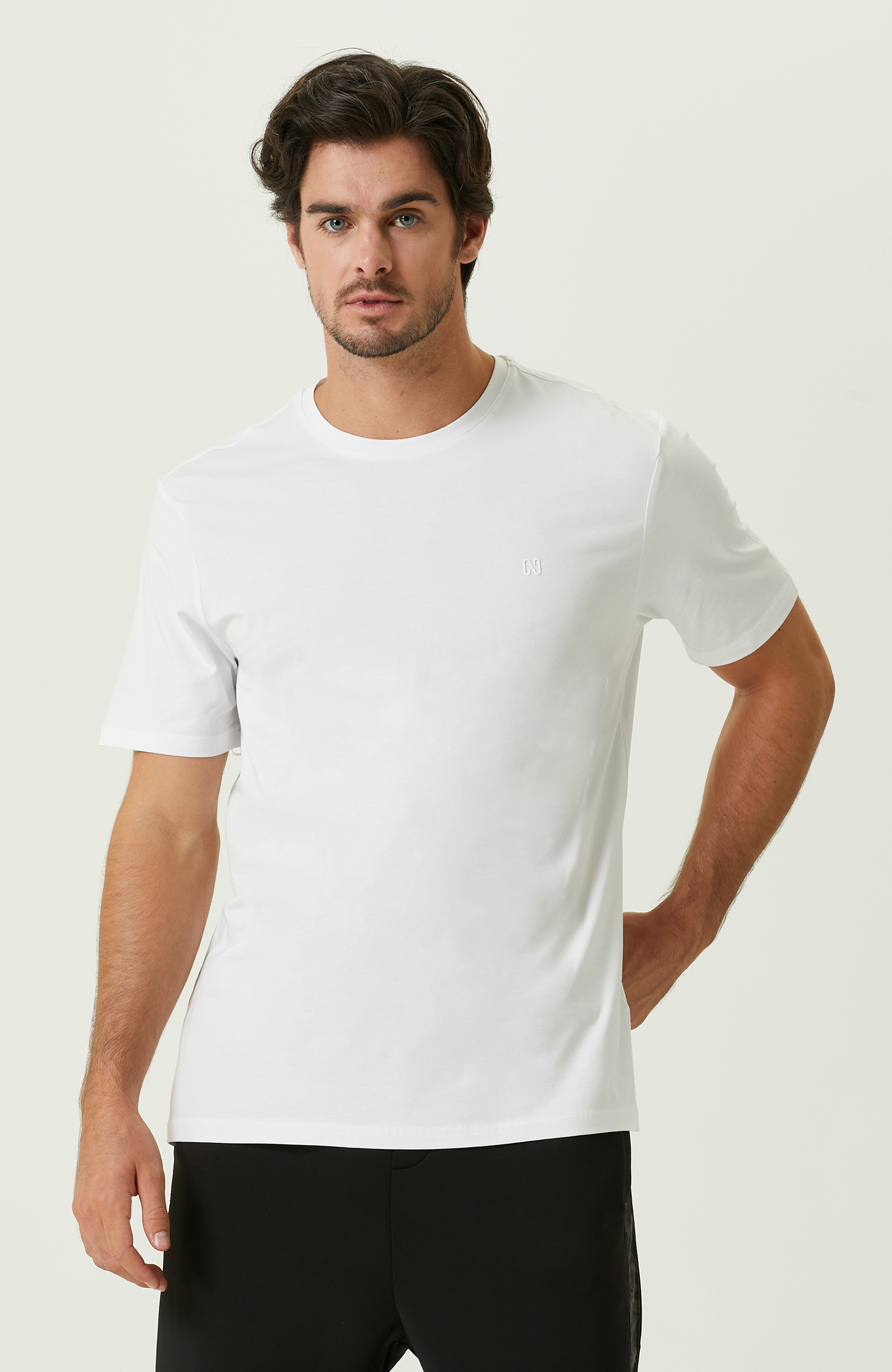 Slim Fit Beyaz T-shirt
