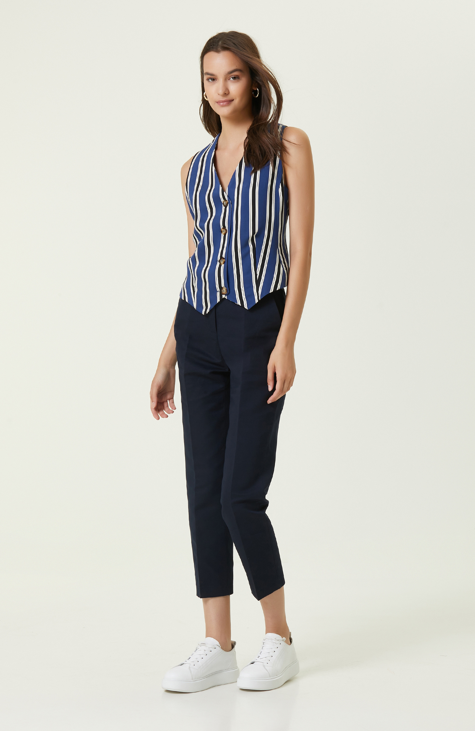 Slim Fit Lacivert Pantolon