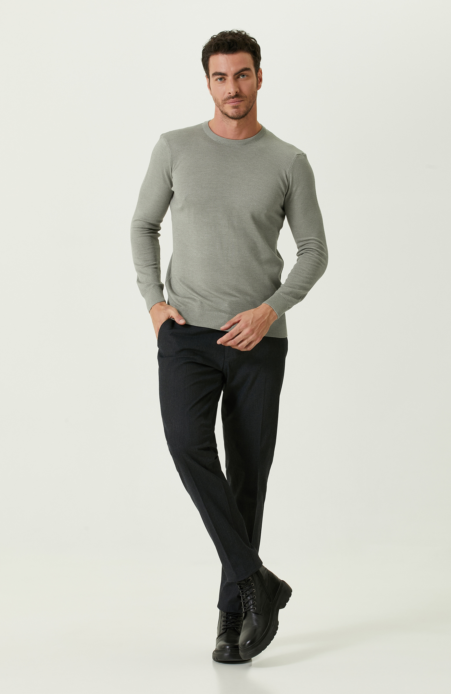 Slim Fit Lacivert Pantolon