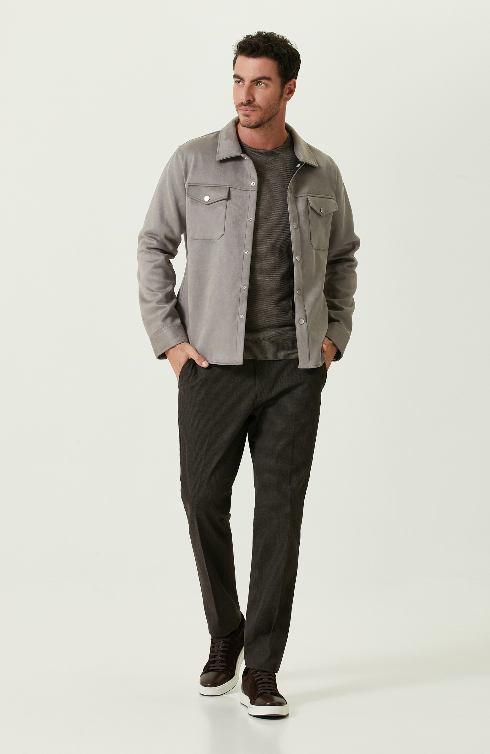 Slim Fit Acı Kahve Pantolon