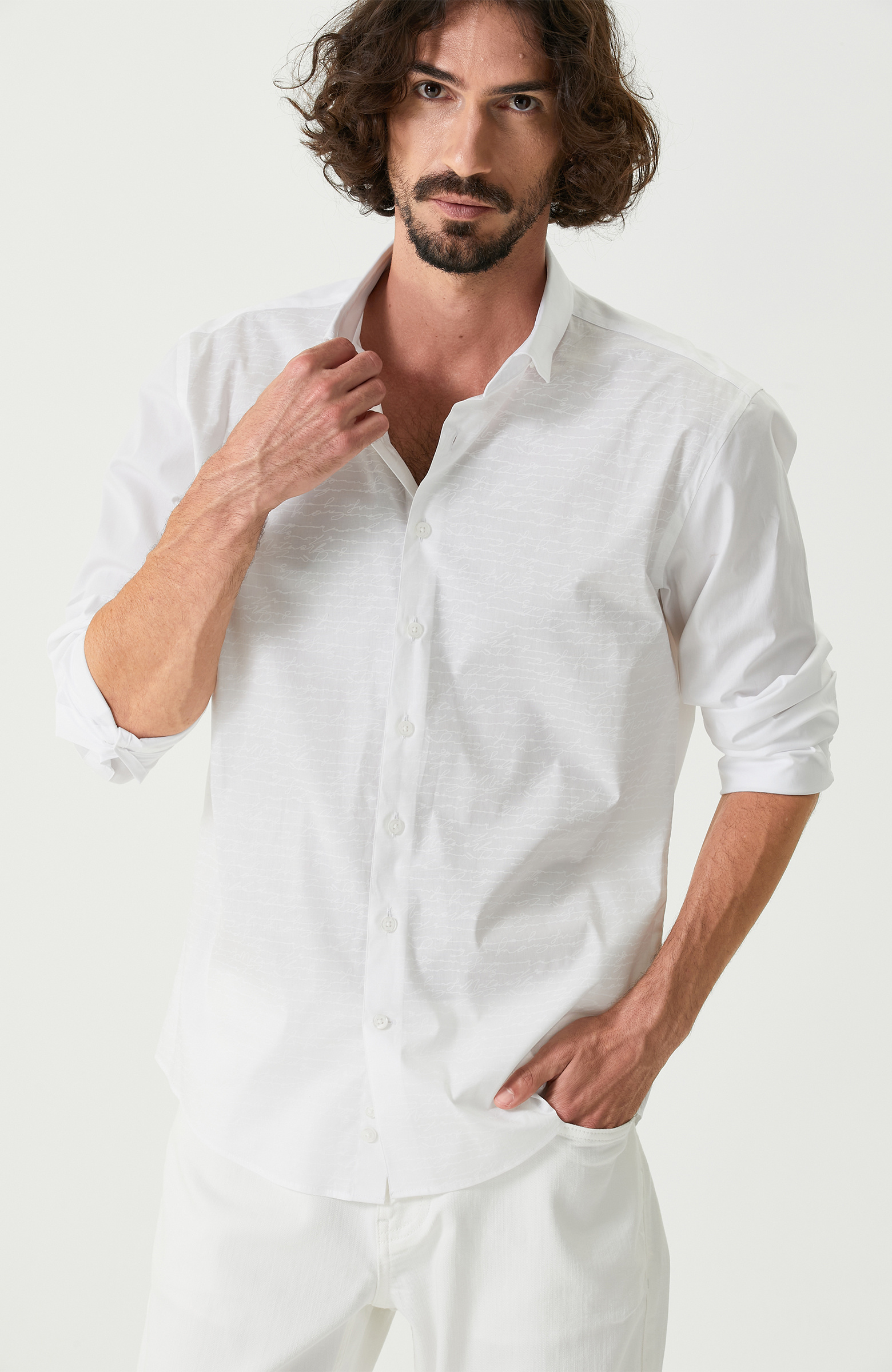 Slim Fit Beyaz Gömlek