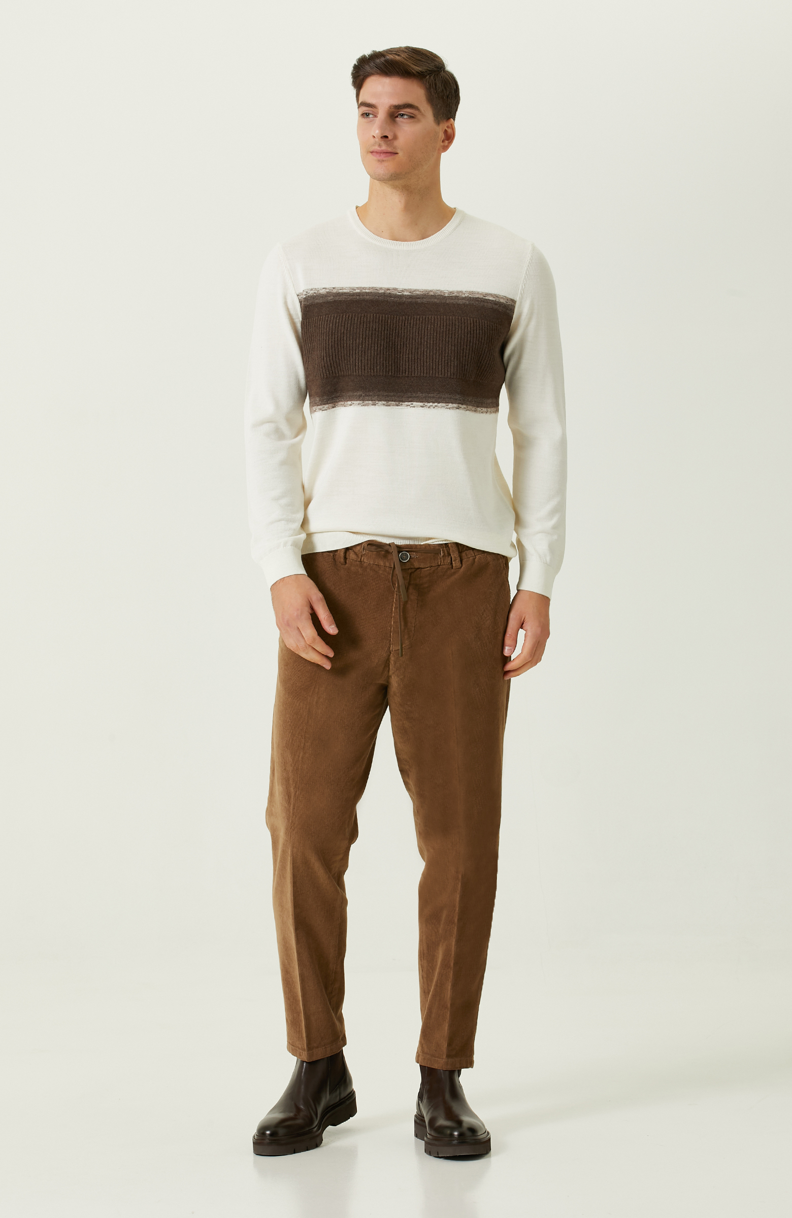 Jogger Fit Camel Kadife Pantolon Jogger Fit Camel Kadife Pantolon