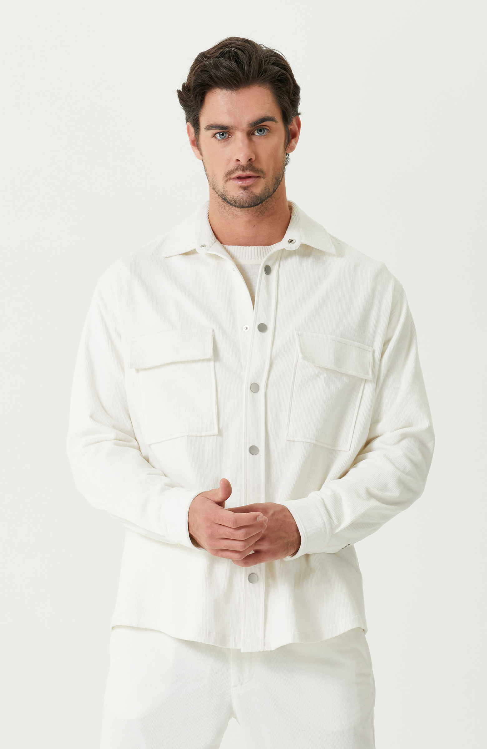 Comfort Fit Ekru Dış Gömlek Comfort Fit Ekru Dış Gömlek