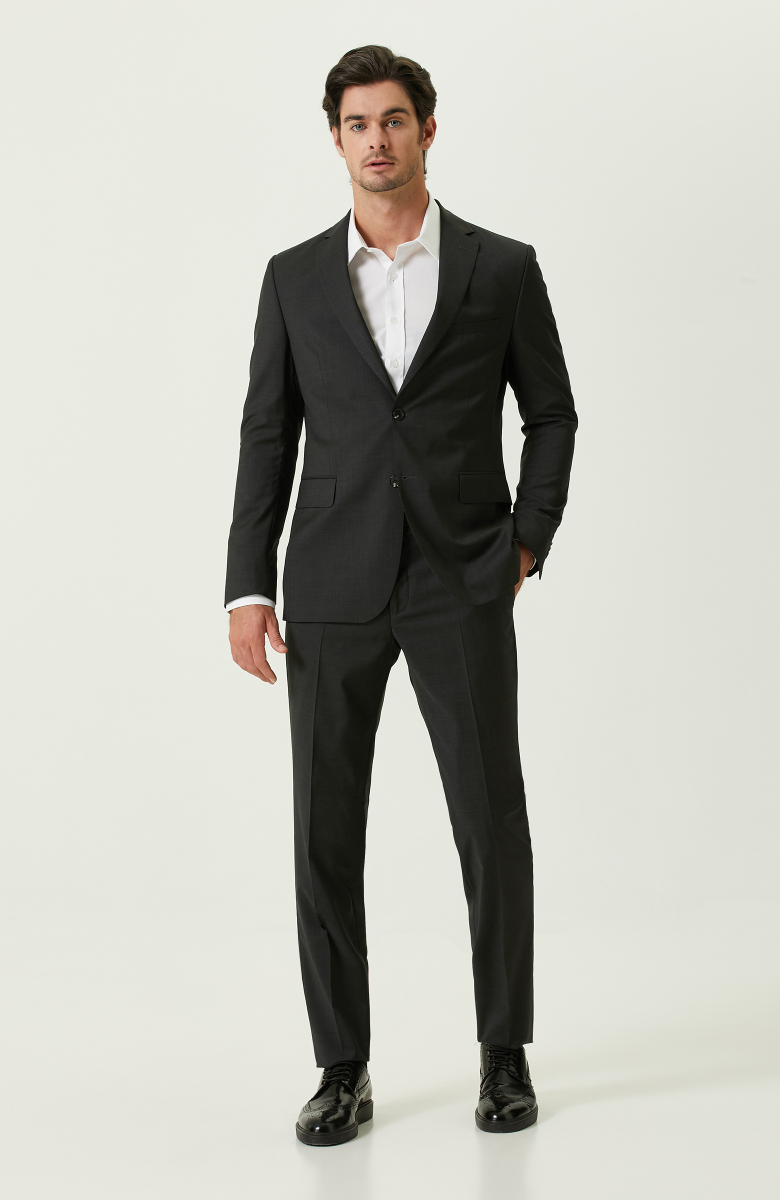 Antrasit Yün Takım Elbise