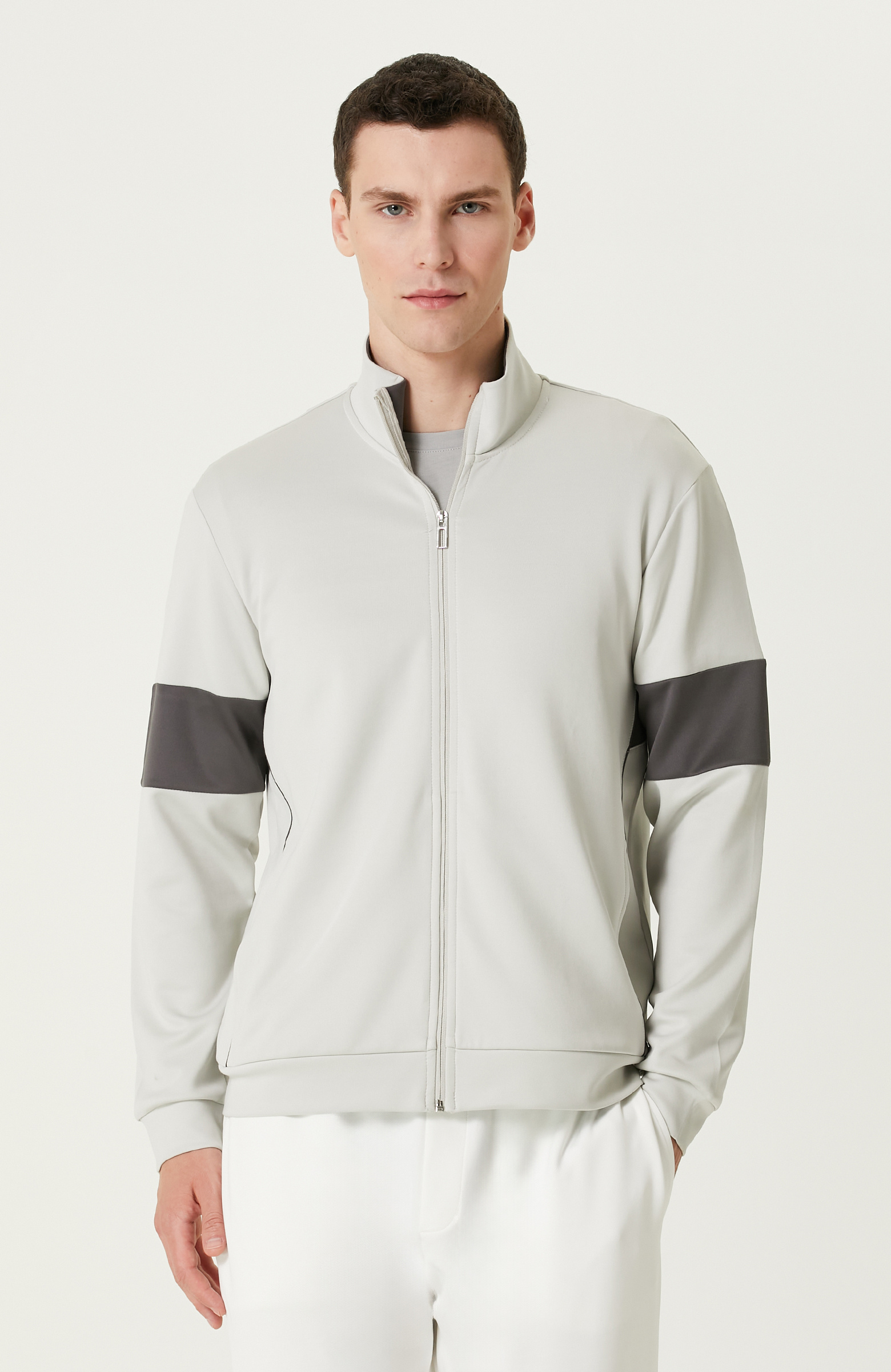 N-Tech Slim Fit Taş Sweatshirt