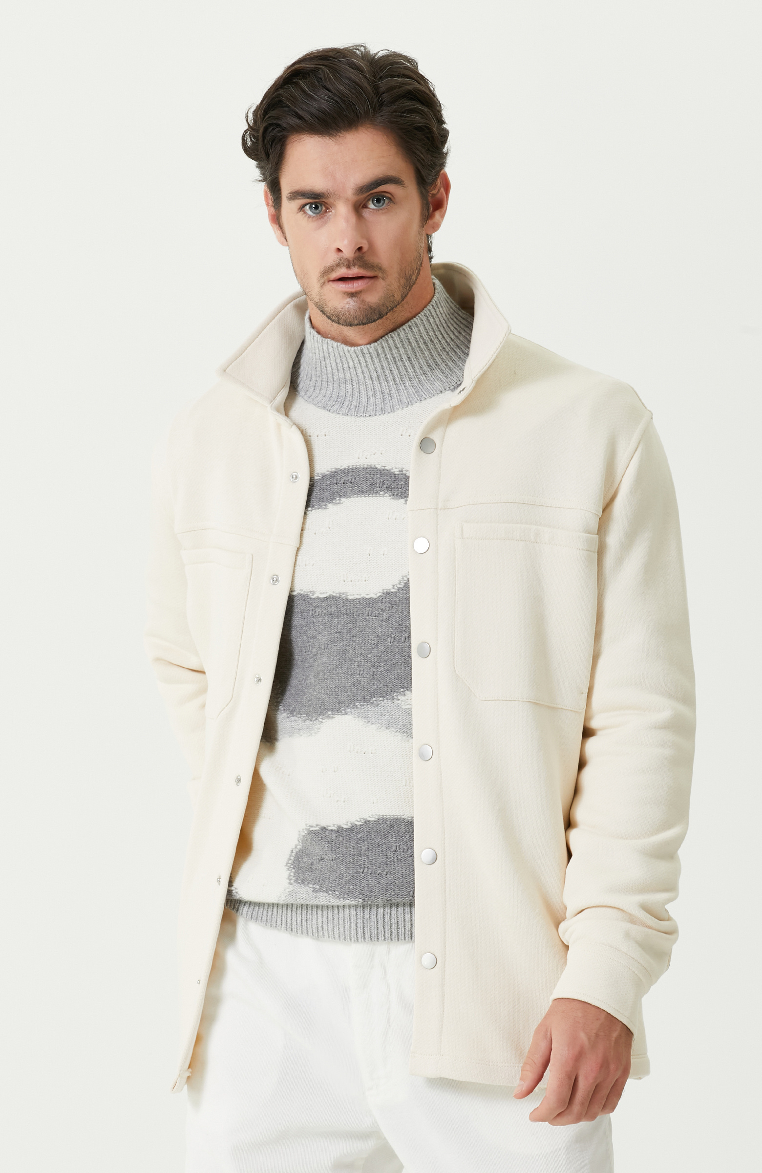 Comfort Fit Ekru Sweatshirt