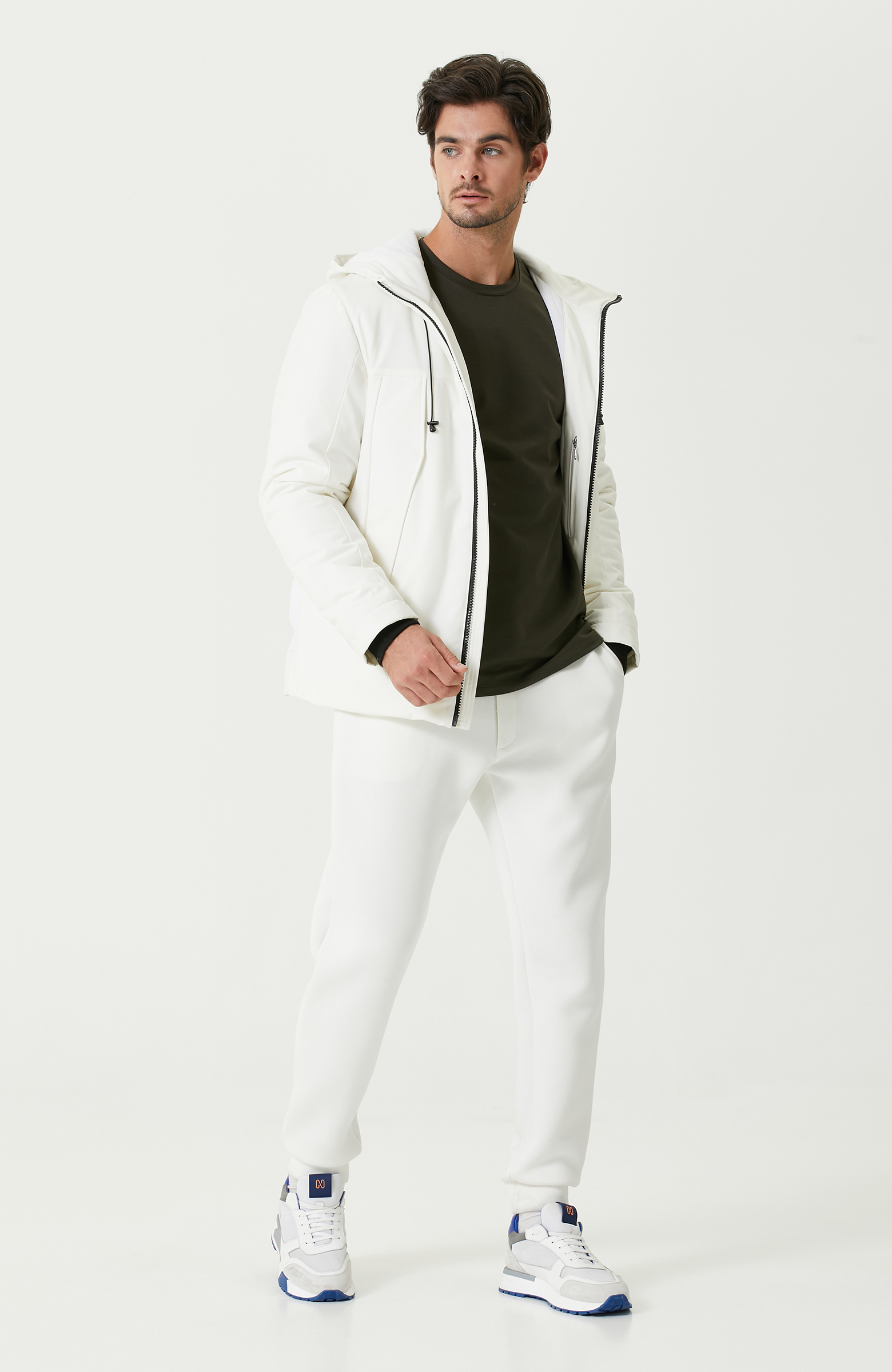 Slim Fit Ekru Eşofman Slim Fit Ekru Eşofman