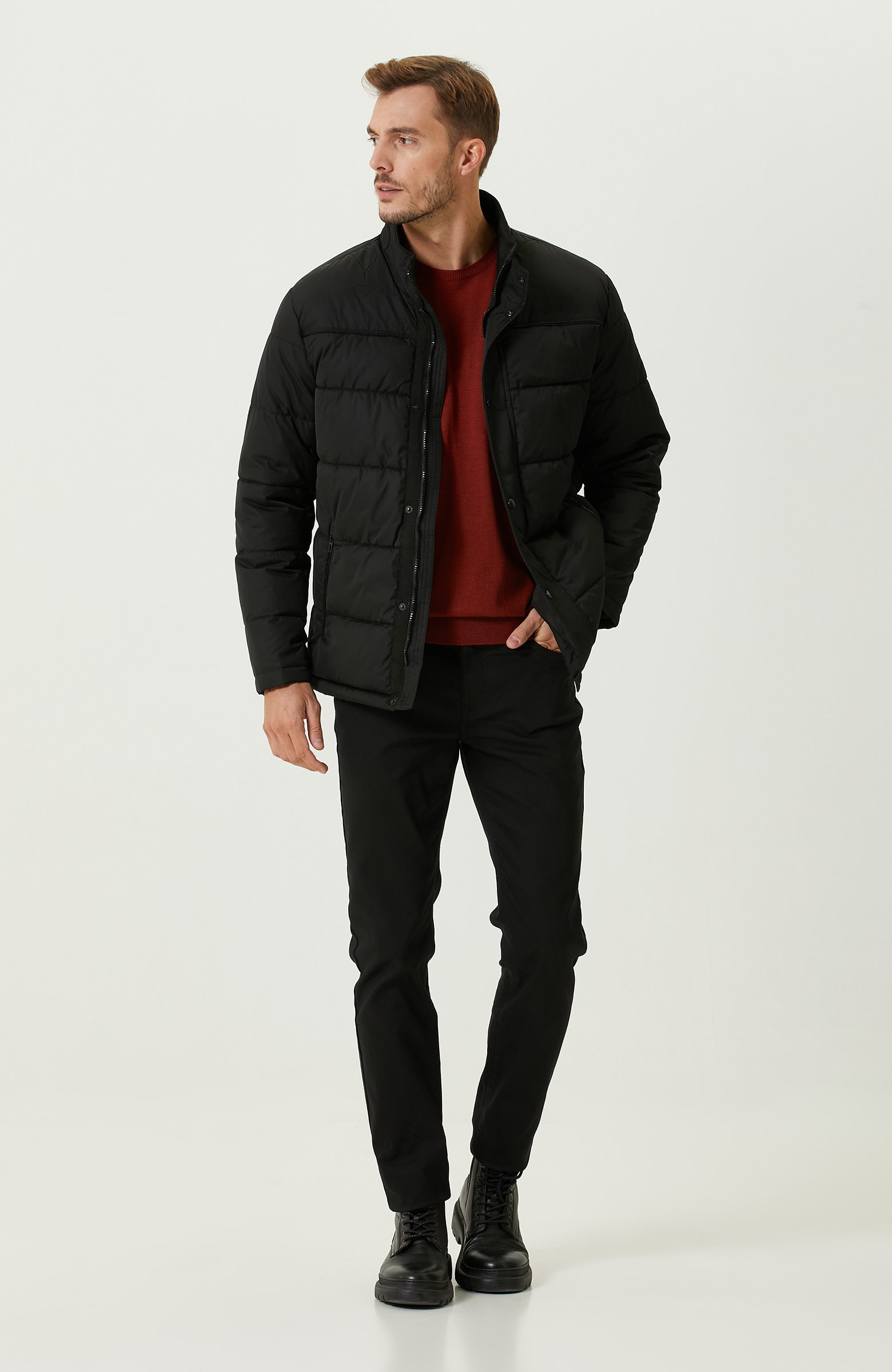 Slim Fit Siyah Casual Pantolon