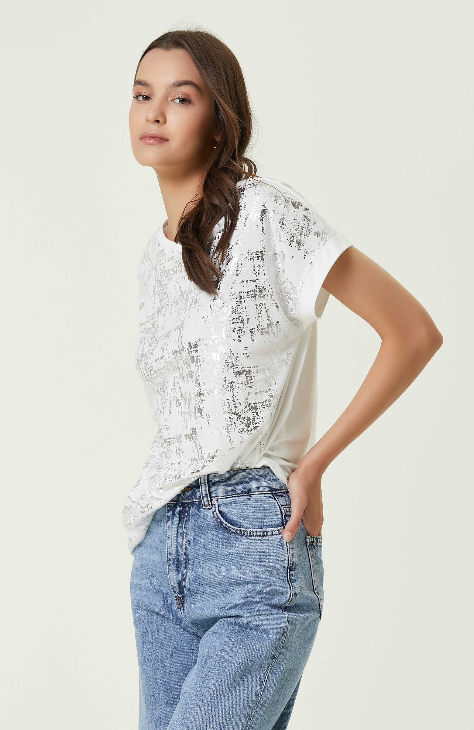 Basic Fit Beyaz T-shirt Basic Fit Beyaz T-shirt