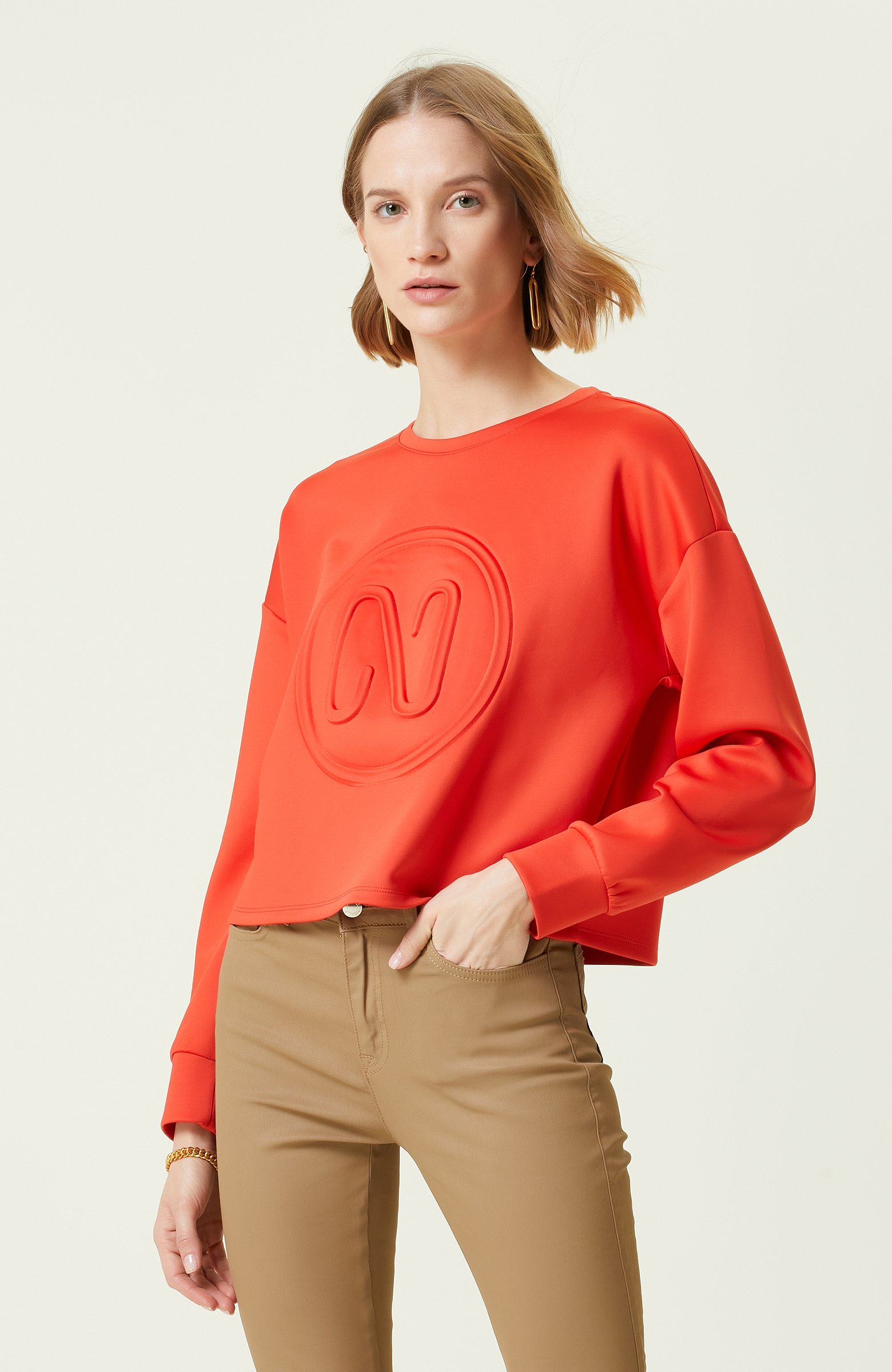 Kiremit Örme Sweatshirt Kiremit Örme Sweatshirt