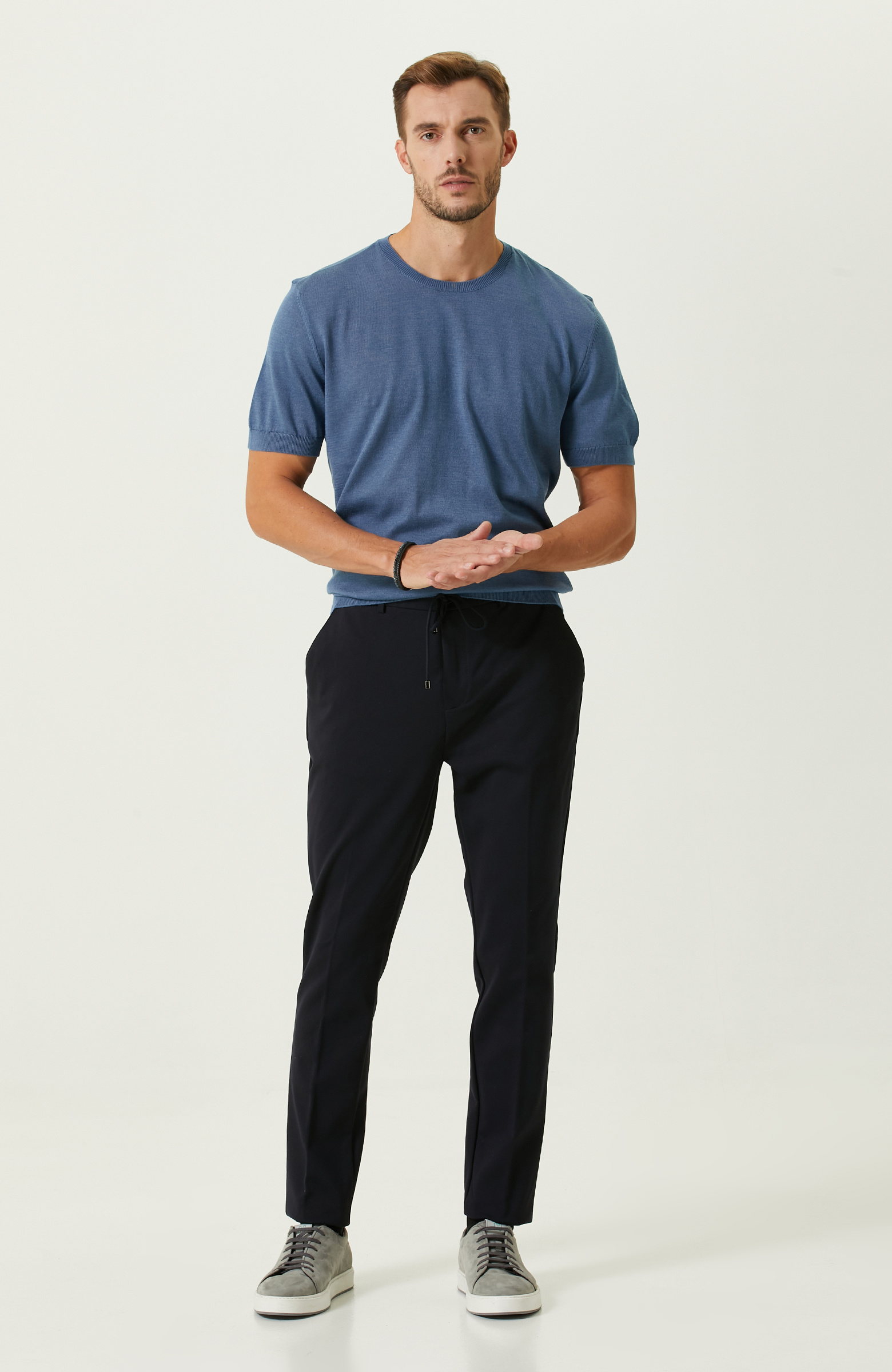 Slim Fit Lacivert Pantolon