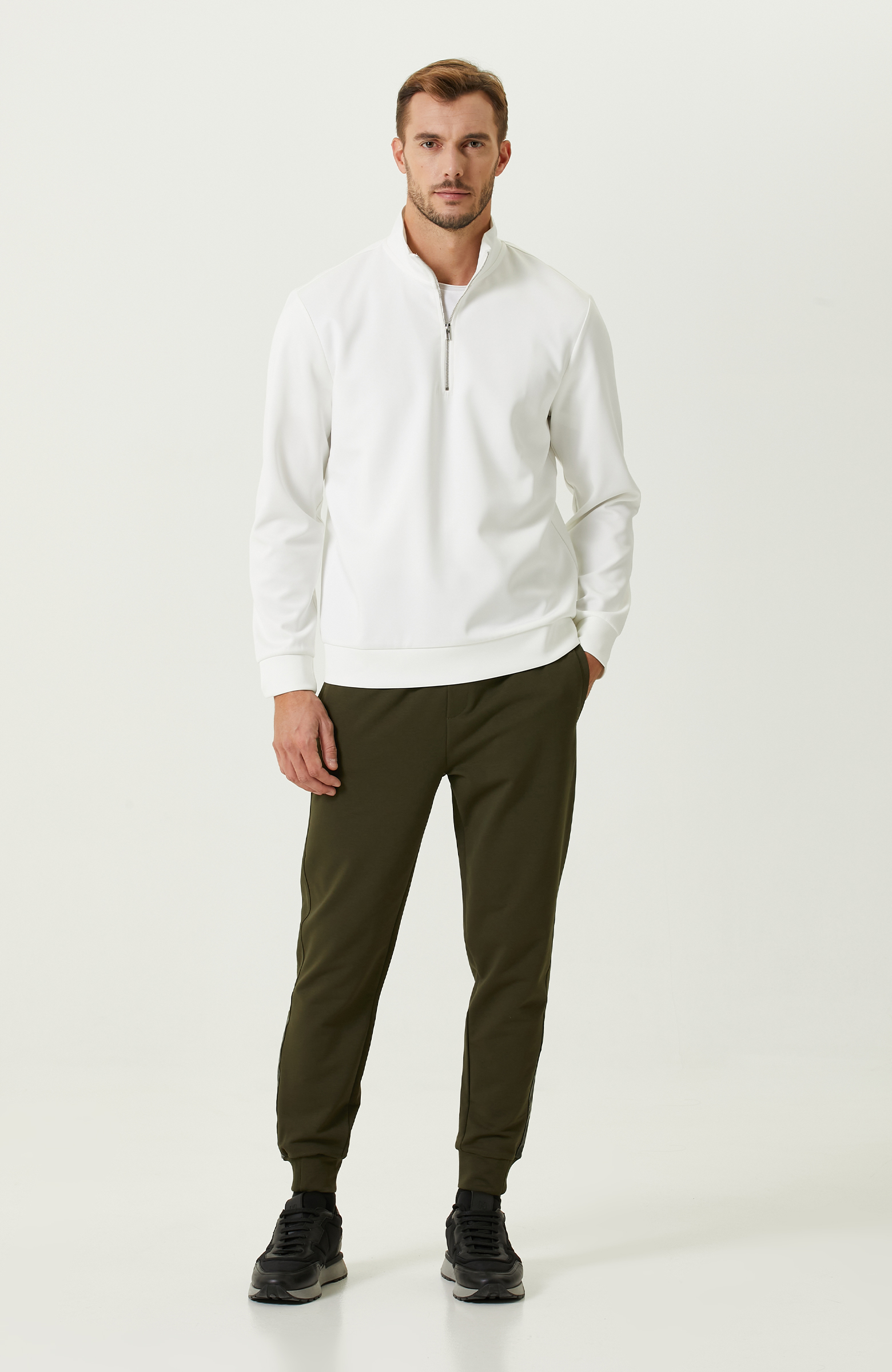 Slim Fit Haki Eşofman Altı Slim Fit Haki Eşofman Altı