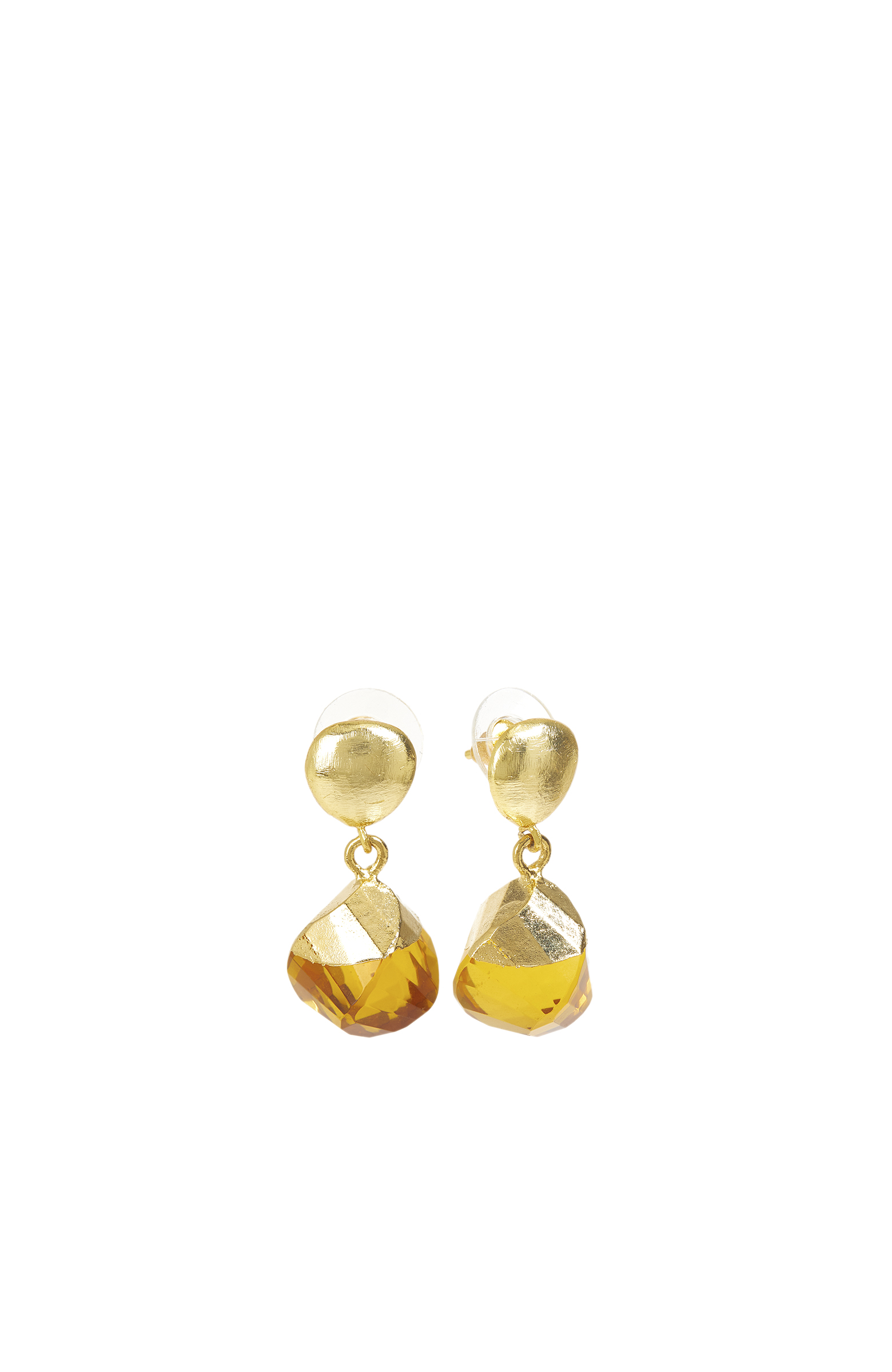 Gold Citrine Taşlı Kadın Küpe Gold Citrine Taşlı Kadın Küpe