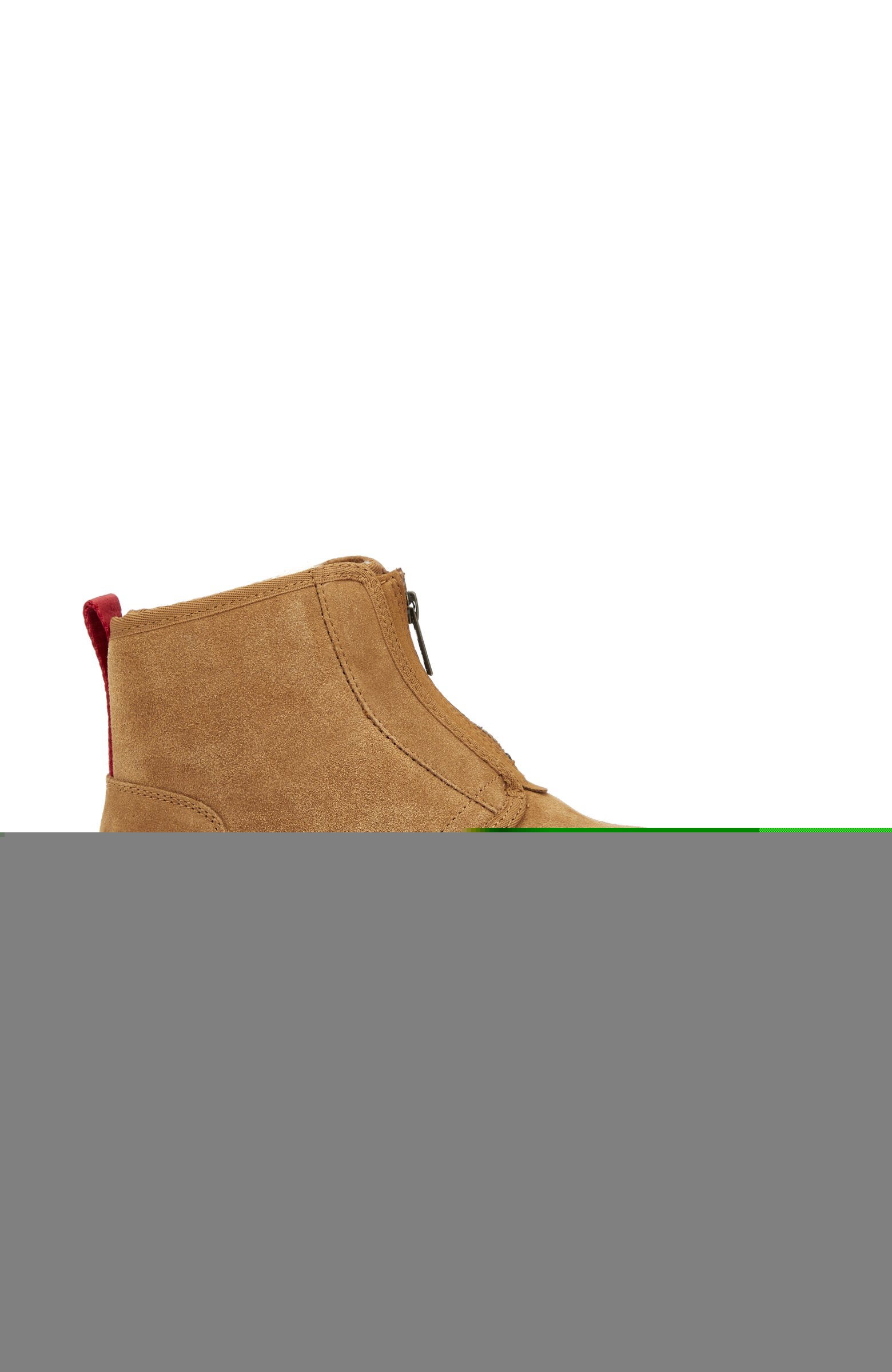 Taba Fermuarlı Kadın Süet Bot