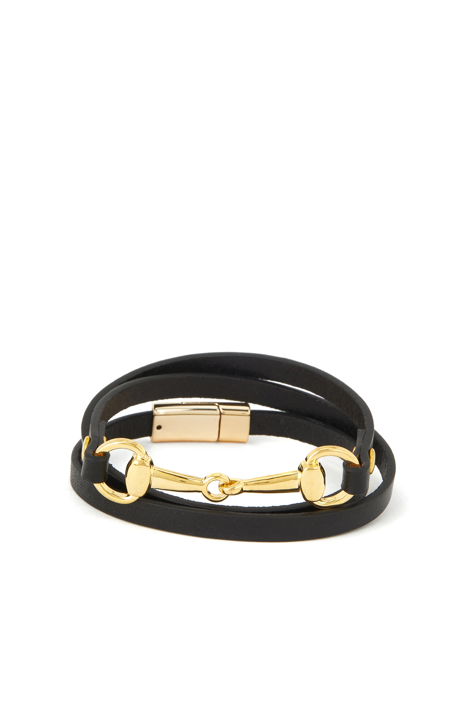 Siyah Kadın Deri Bileklik