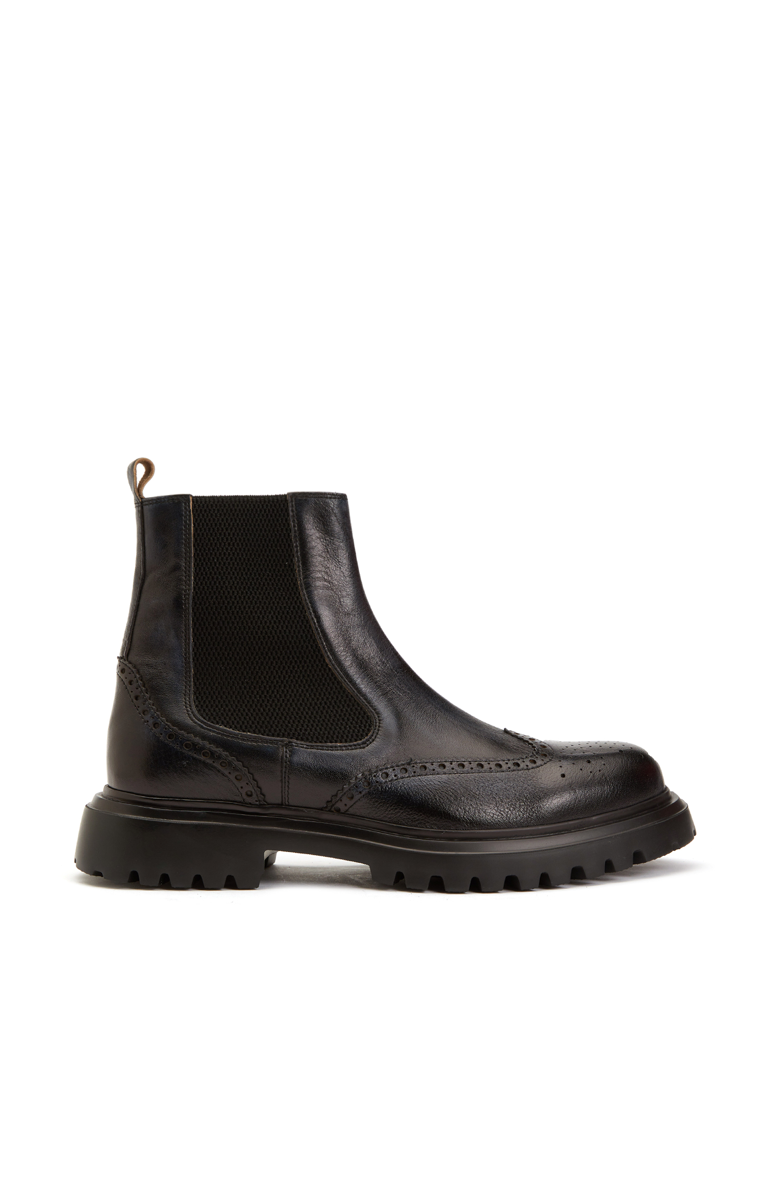 Lacivert Erkek Deri Bot