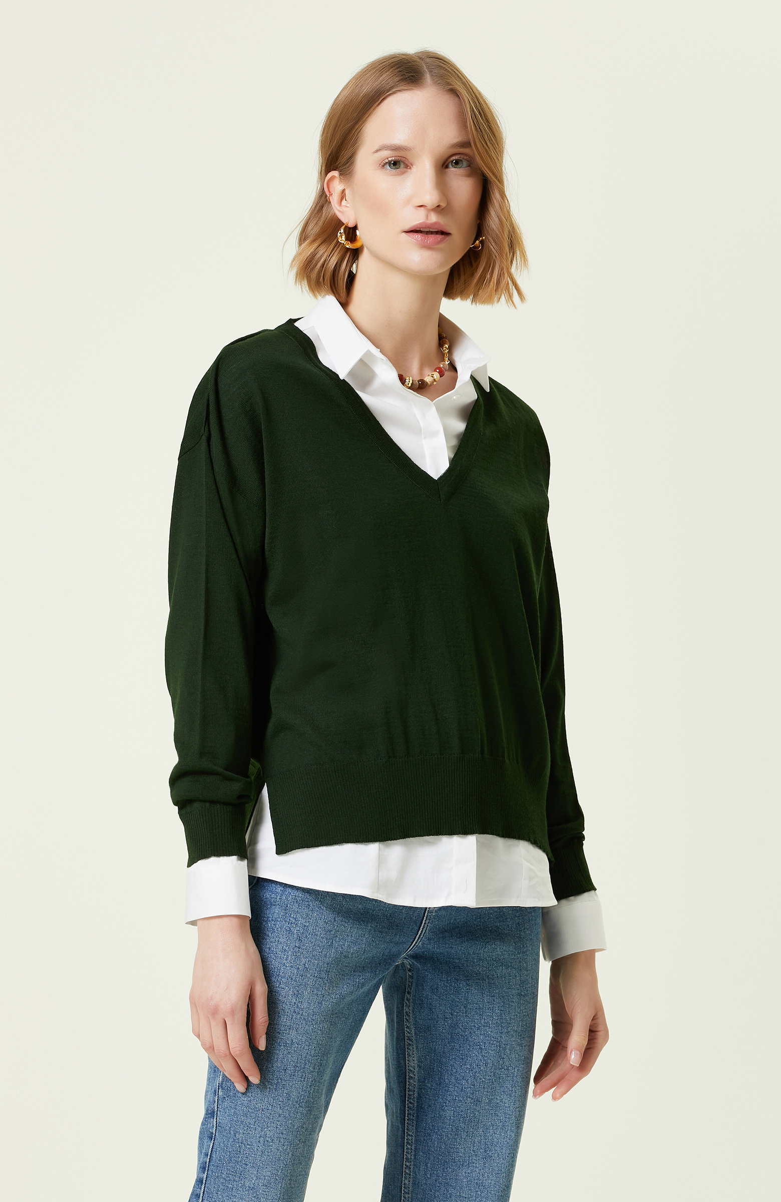 Koyu Yeşil Kazak Koyu Yeşil Kazak